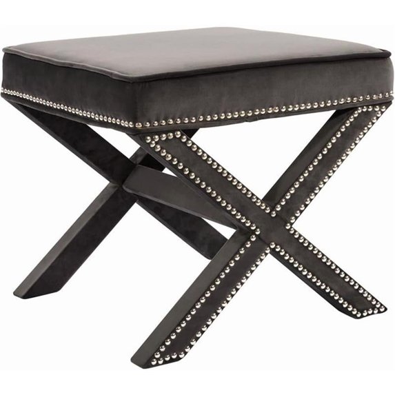 Collection Modern | Contemporary Velvet / Bench with X-Leg Design Deep ...