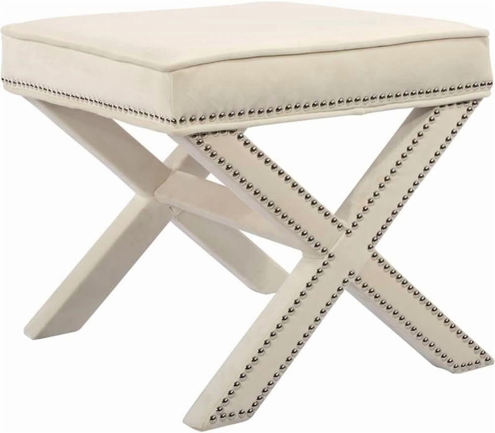 Collection Modern | Contemporary Velvet / Bench with X-Leg Design Deep ...