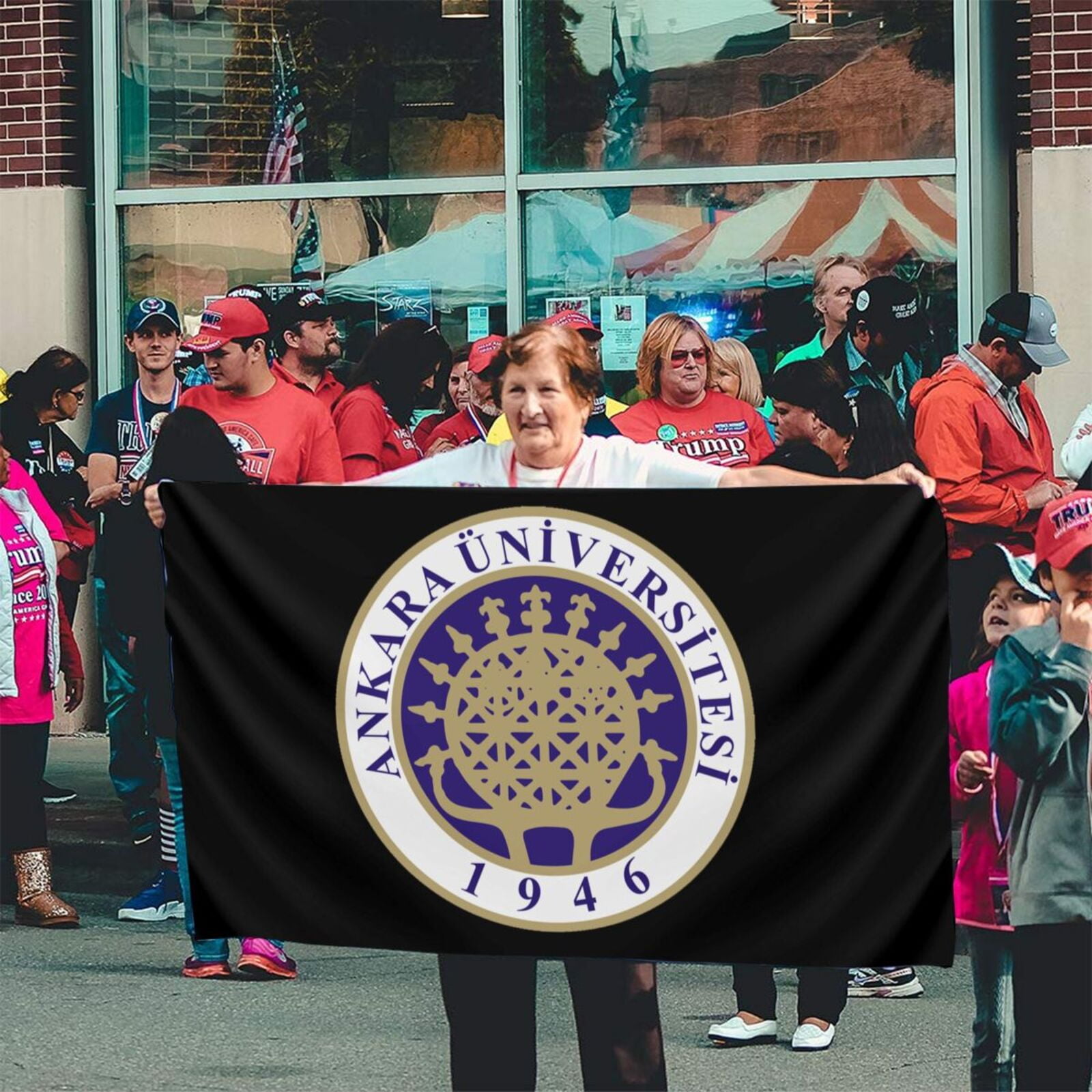 Collection Of Ankara University Logo Flag 3x5 FT Holiday Banner Garden ...