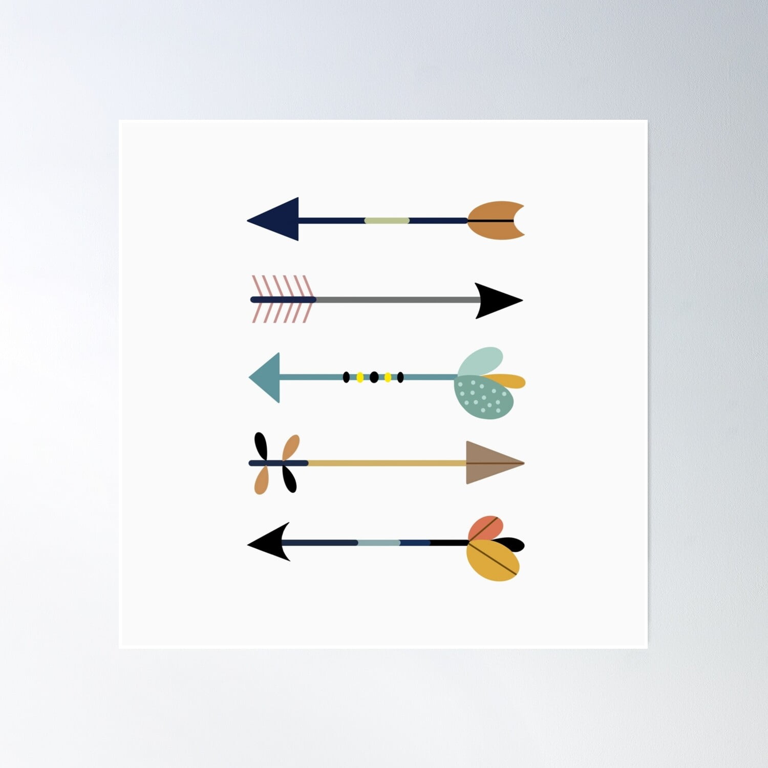Collection Of Arrows Poster Wall Art Modern Wall Decor Art Home Decor ...