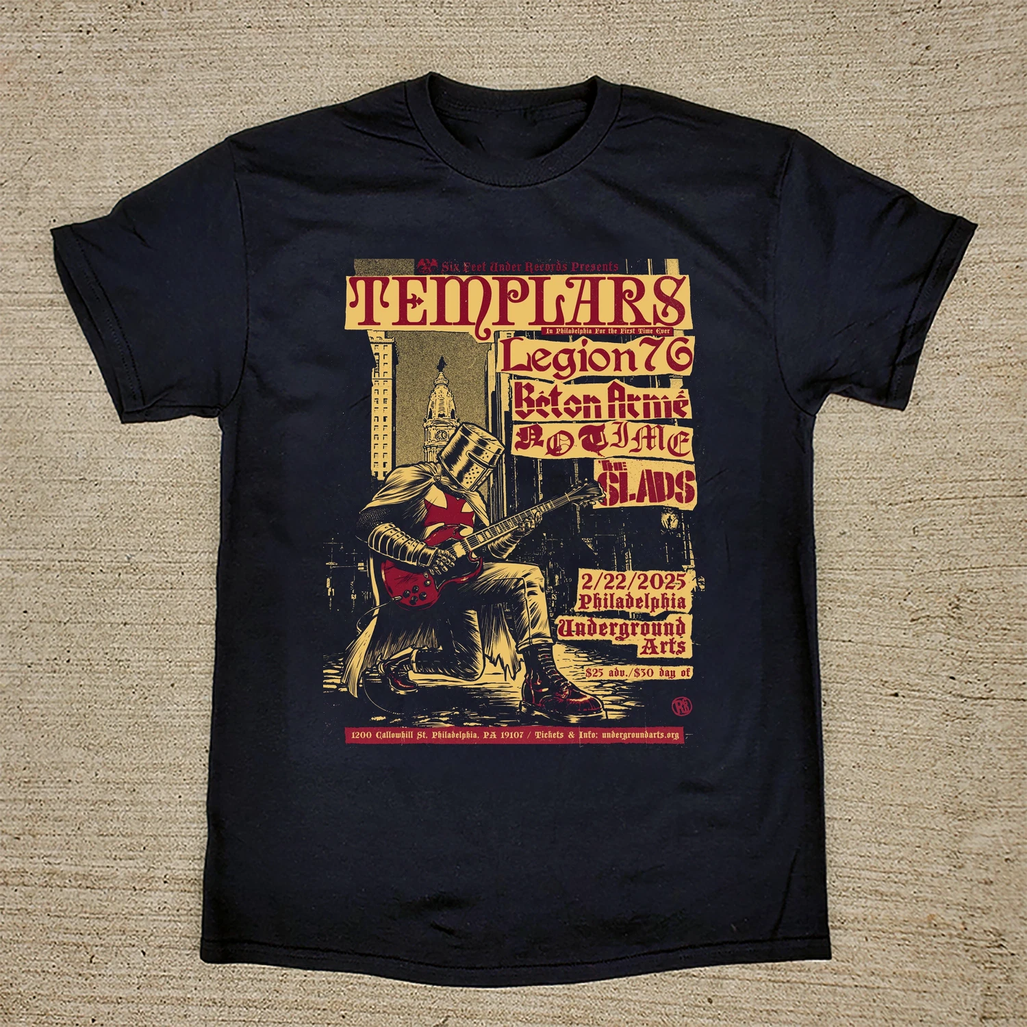 Collection The Templars Band Concert T Shirt Black All Size - Walmart.com