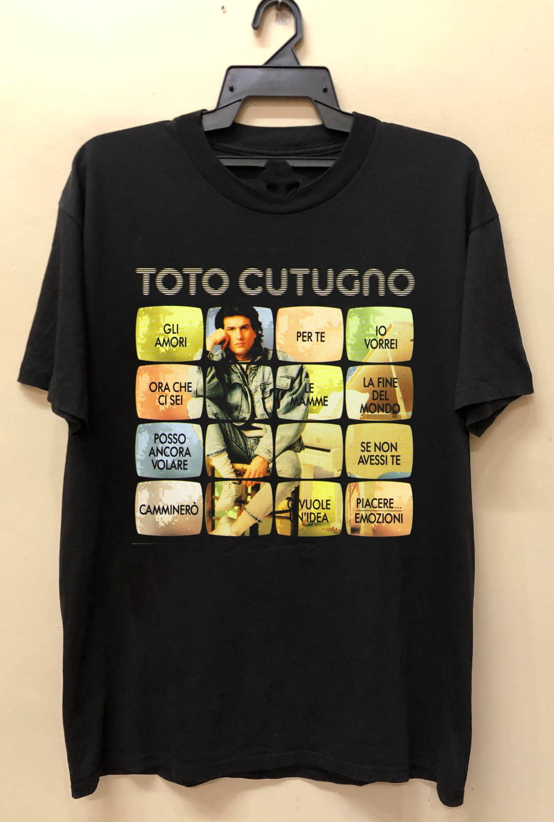 Collection Toto Cutugno Singer Pop Gift For Fan Black S-2345XL T-shirt ...
