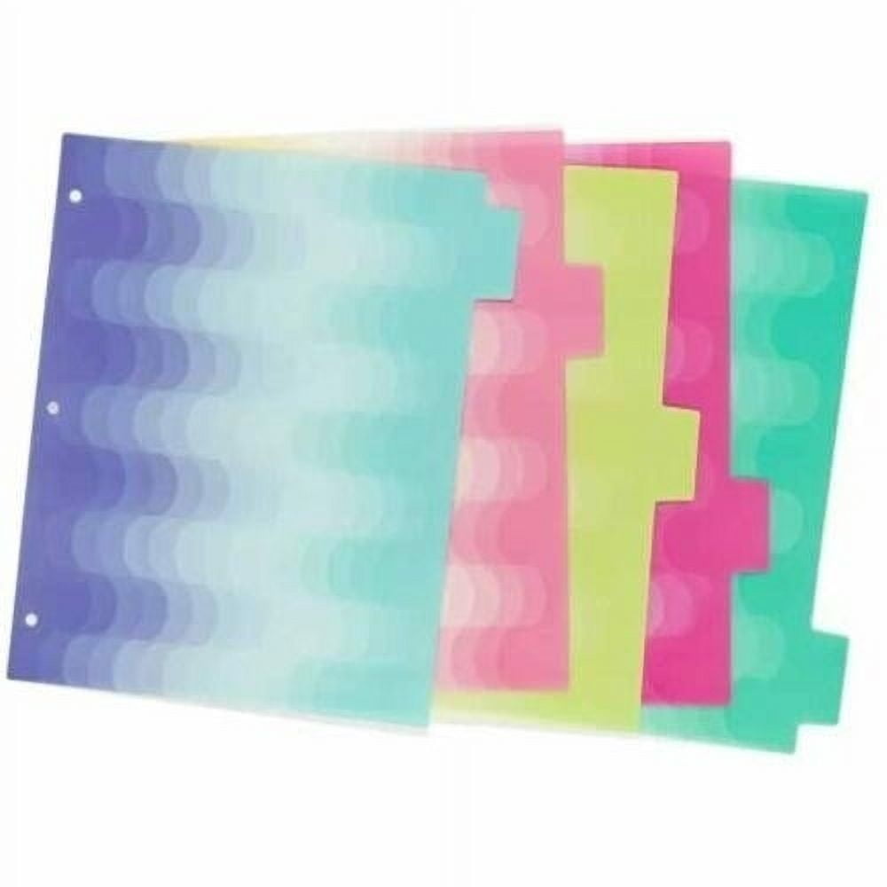 Collection U Brands Store 5ct Patterned Poly Tab Dividers Tidal Ombre ...