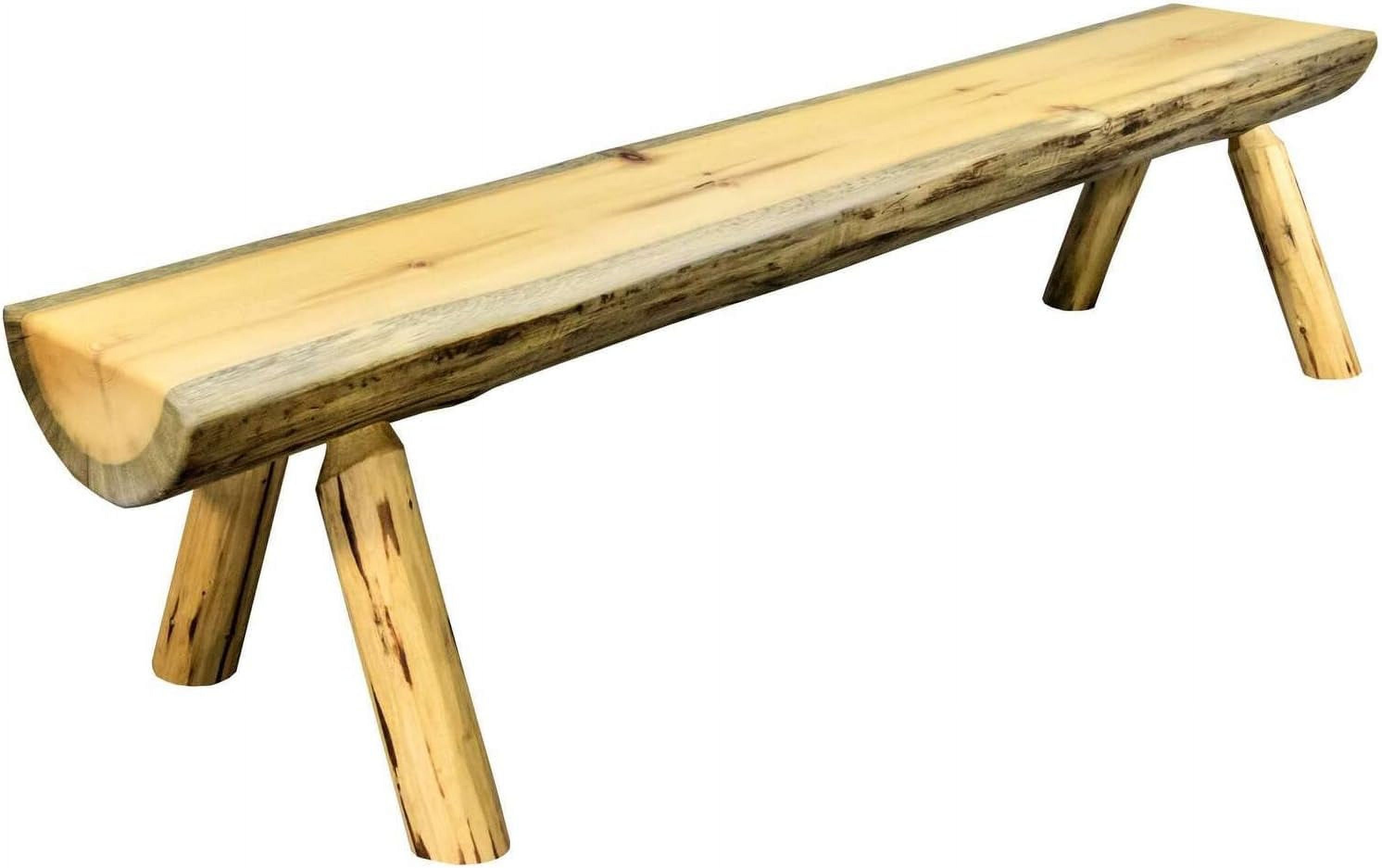 Collection Wood Log Bench, 5 Foot, Exterior Finish - Walmart.com