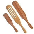 Collections Etc 3-Piece Multi-Use Wood Spurtle Utensil Set - Walmart.com