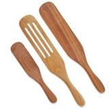Collections Etc 3-Piece Multi-Use Wood Spurtle Utensil Set - Walmart.com
