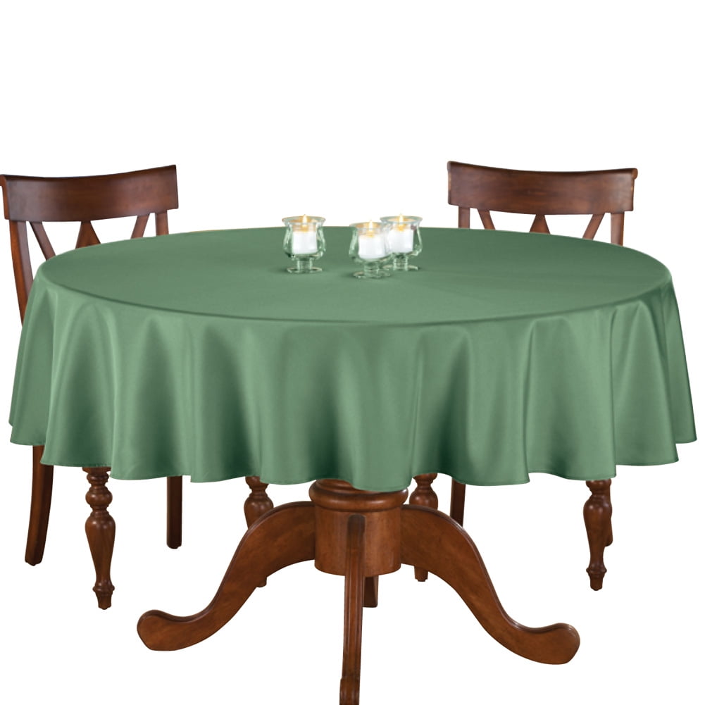 Collections Etc 70 Inch Round Solid Colored Tablecloth, 100% Durable ...