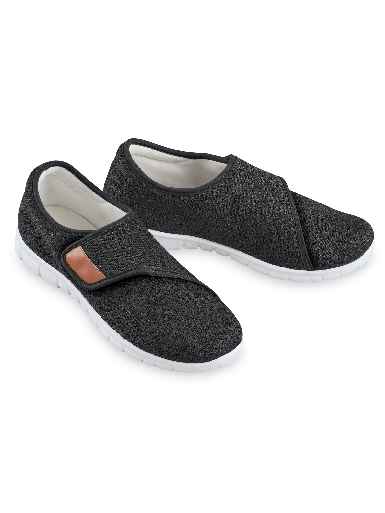 Collections Etc Adjustable Strap Closure Faux Leather Detail Shoes ...