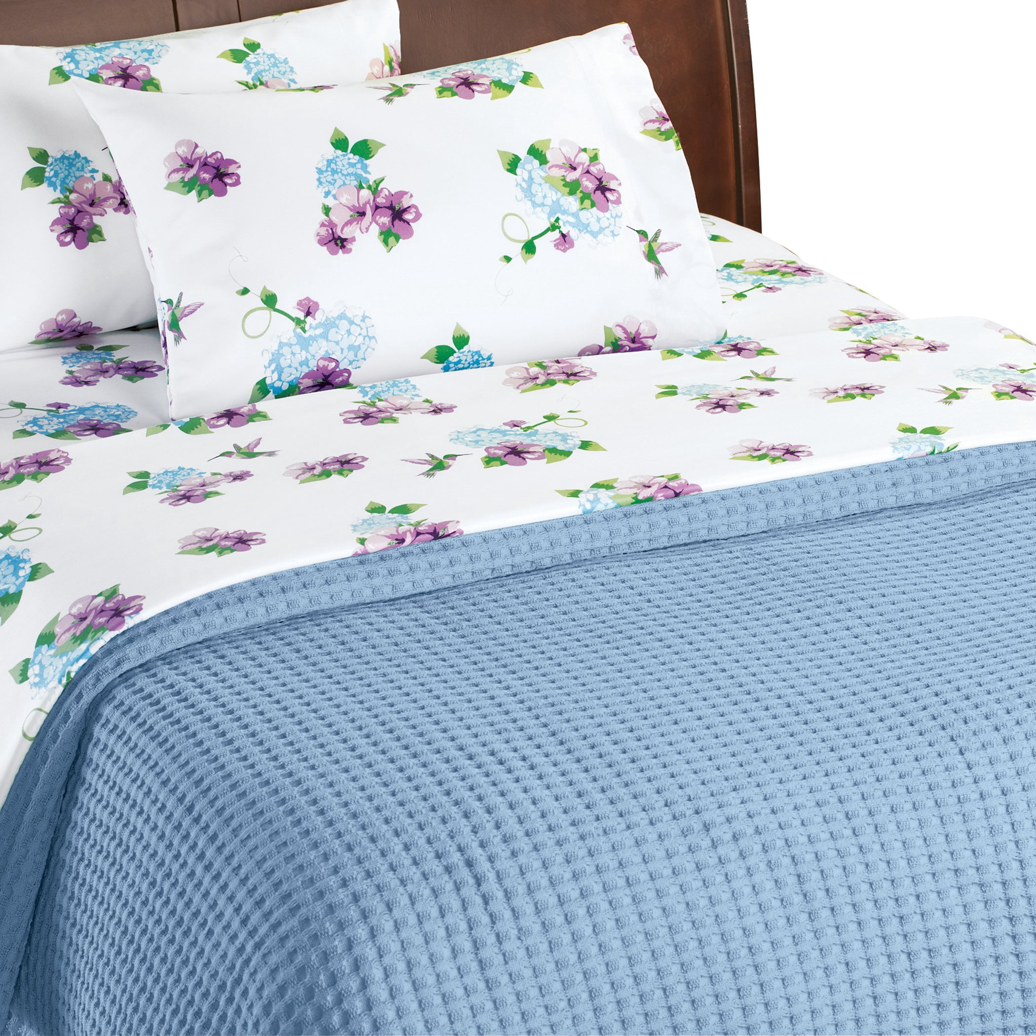 Collections Etc All-Seasons Waffle Weave Cotton Blanket - Walmart.com