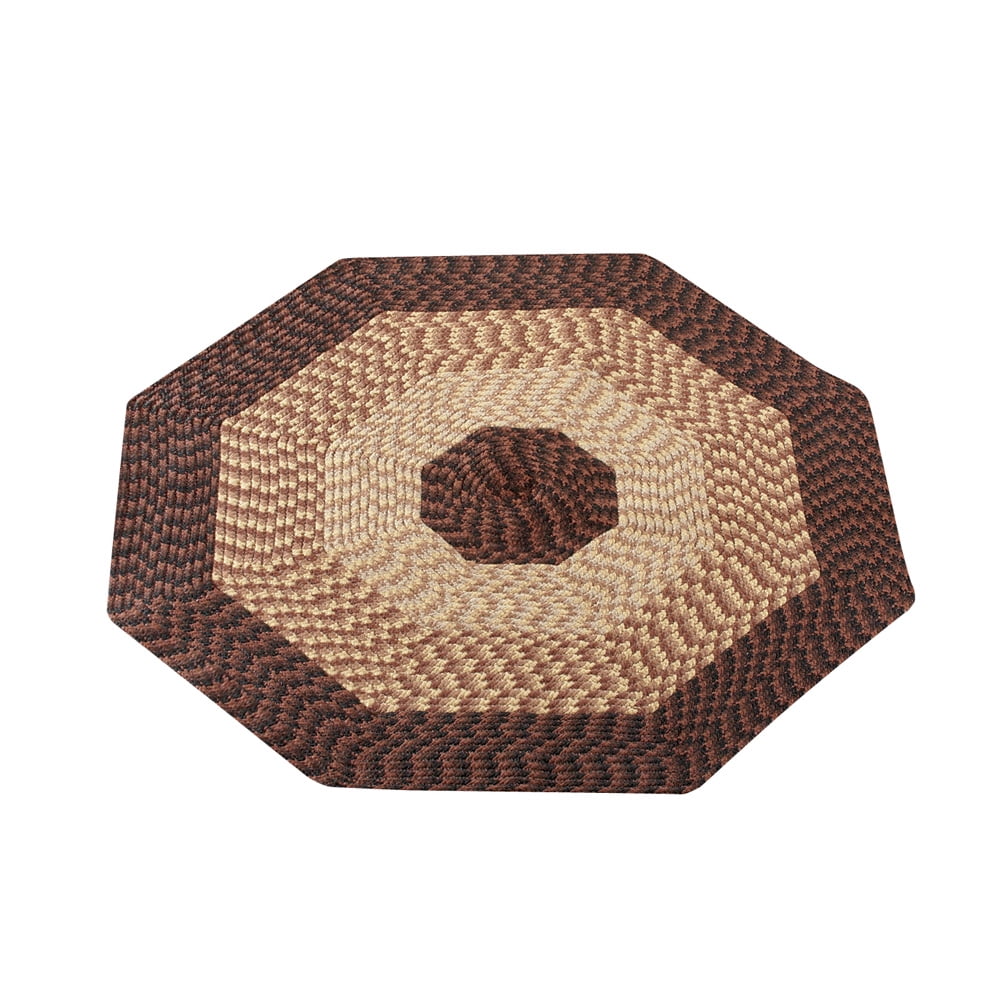 Collections Etc Versatile Alpine Braided Accent Rug, 3-Tone, Chocolate ...