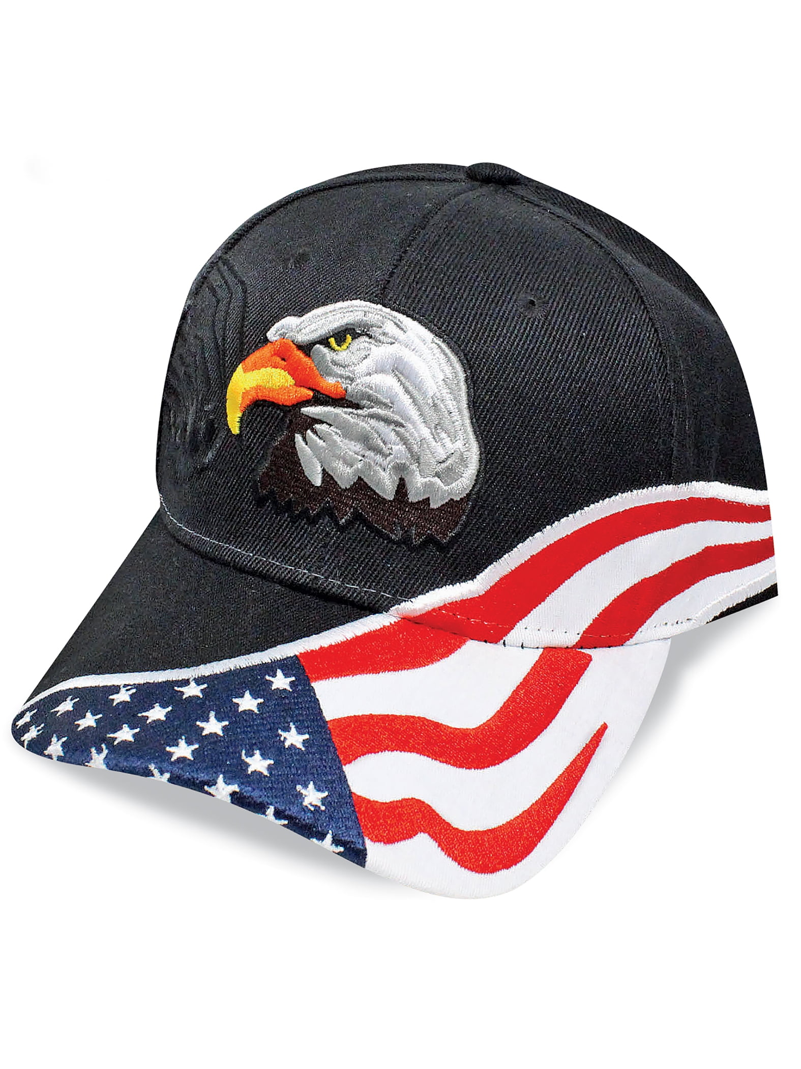 Collections Etc American Eagle Patriotic Pride Cotton Baseball Cap ...