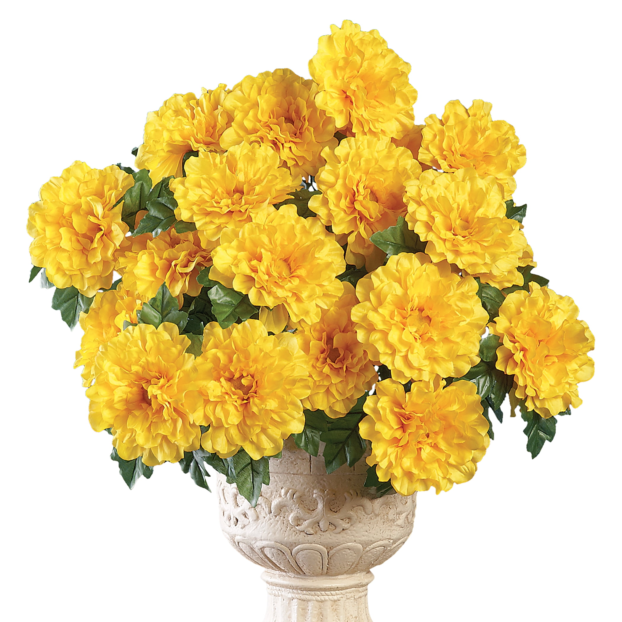 Collections Etc Artificial Multicolor Zinnia Bushes Stakes - Set of 3 ...