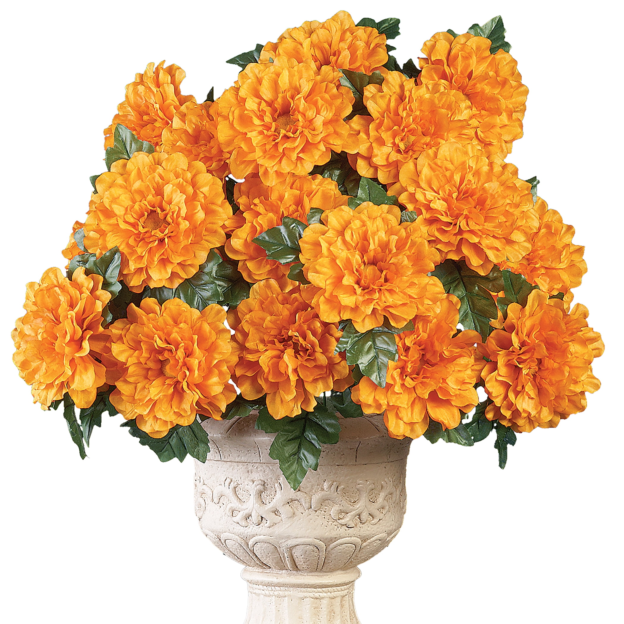 Collections Etc Artificial Multicolor Zinnia Bushes Stakes - Set of 3 ...
