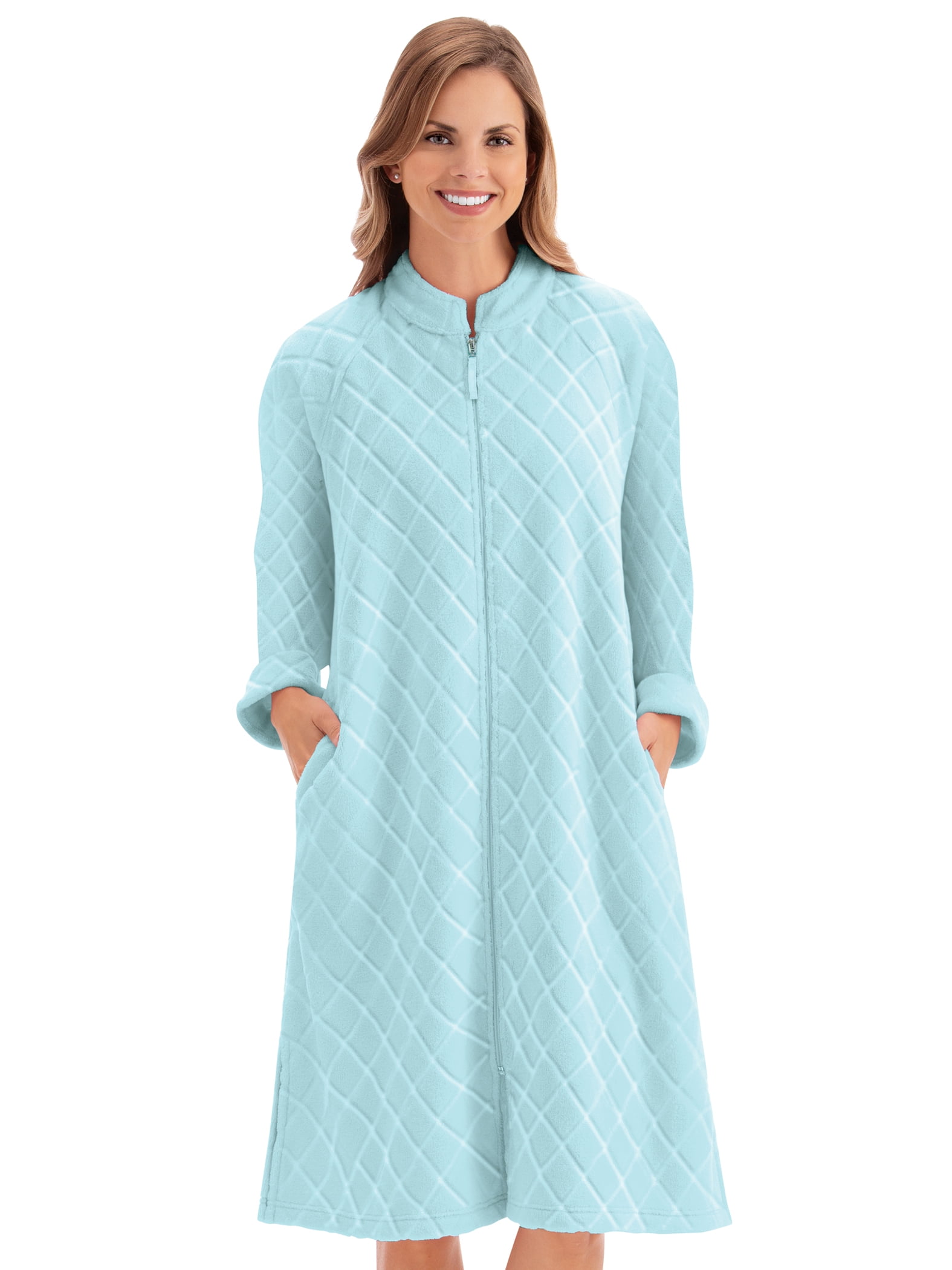 Collections Etc Atractive Knee-Length Diamond Plush Texture Embossed ...