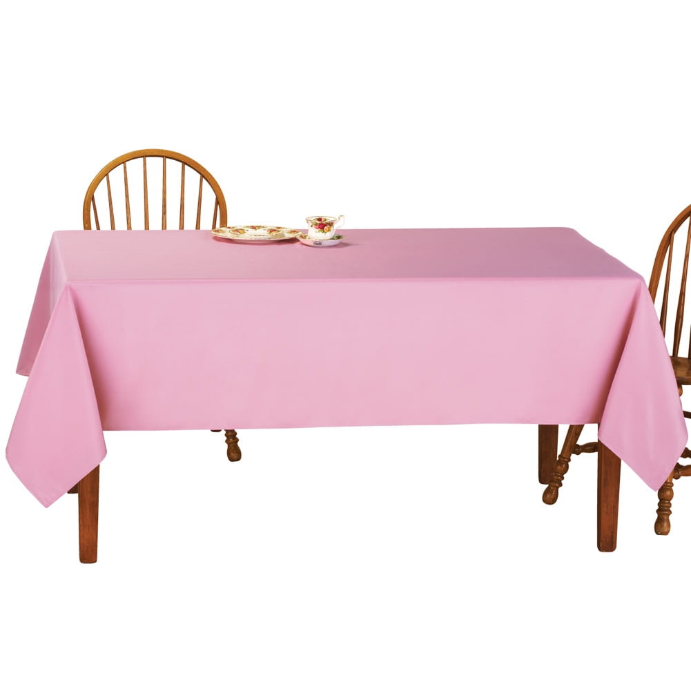 Collections Etc Basic Solid Color Rectangular Tablecloth Linen, 60" W x ...