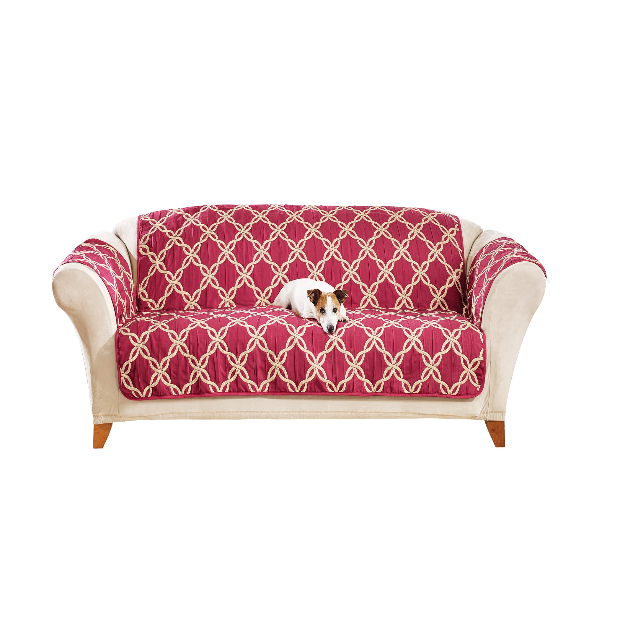 Collections Etc Belmont Quilted Diamond Pattern Furniture Protector ...