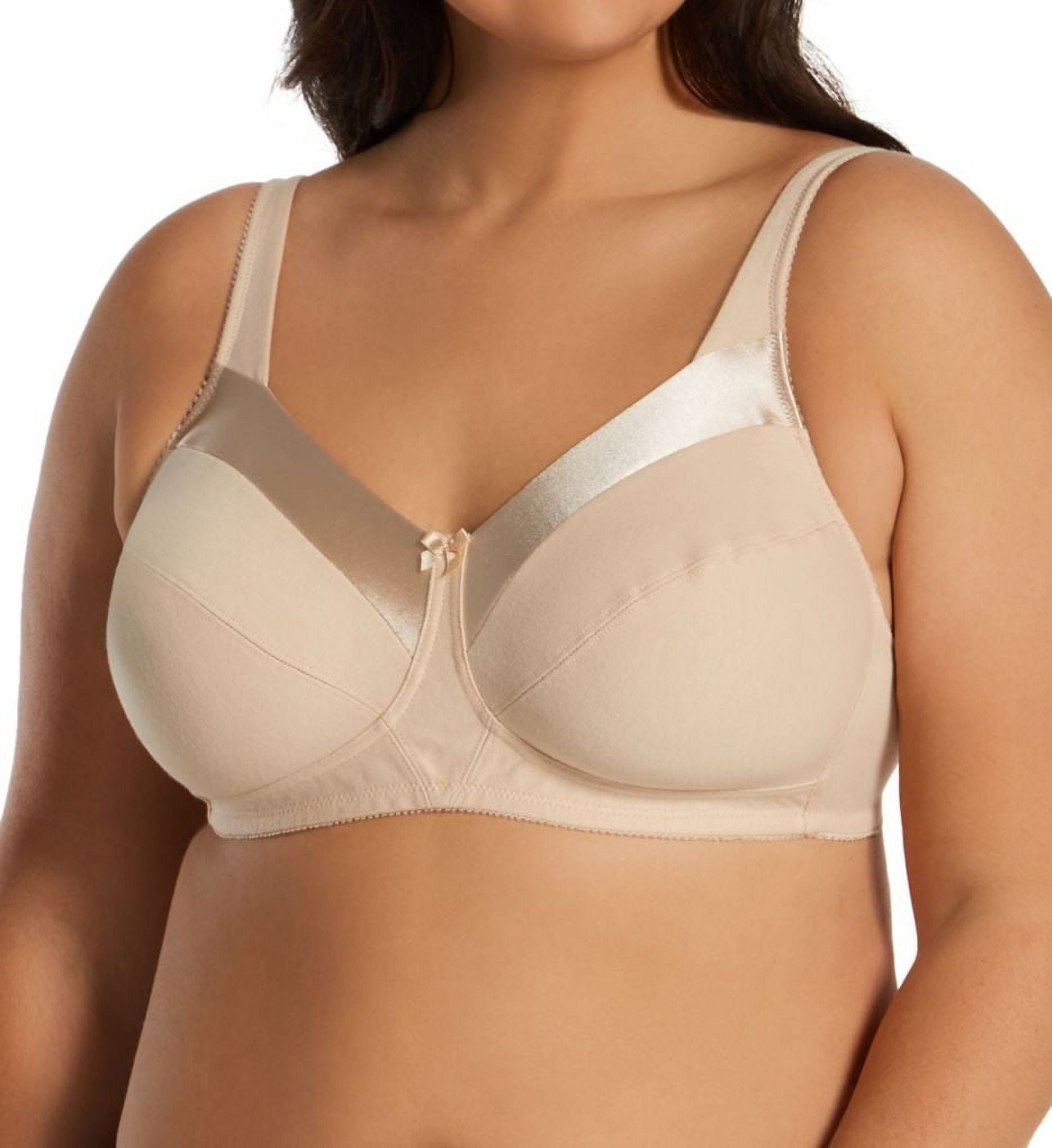 Women's Bestform 5006715 Full Coverage Satin Trim Wirefree Bra (Nude 38D) - Walmart.com
