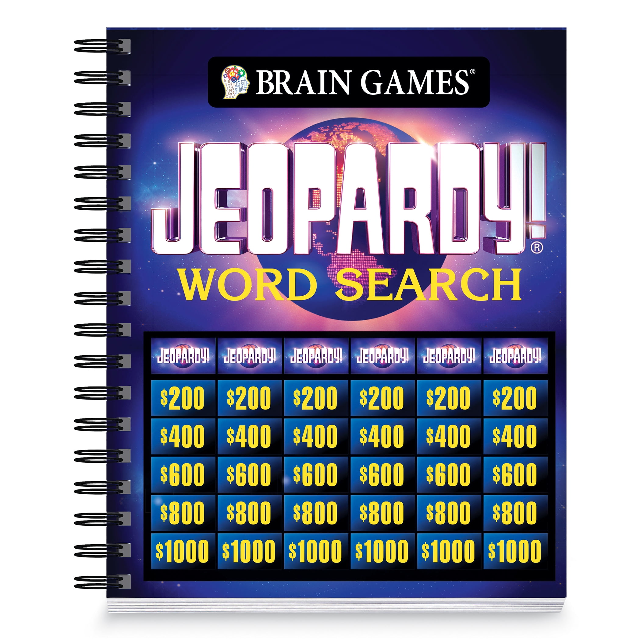 Collections Etc Brain Games Jeopardy Puzzles Word Search Book - Walmart.com