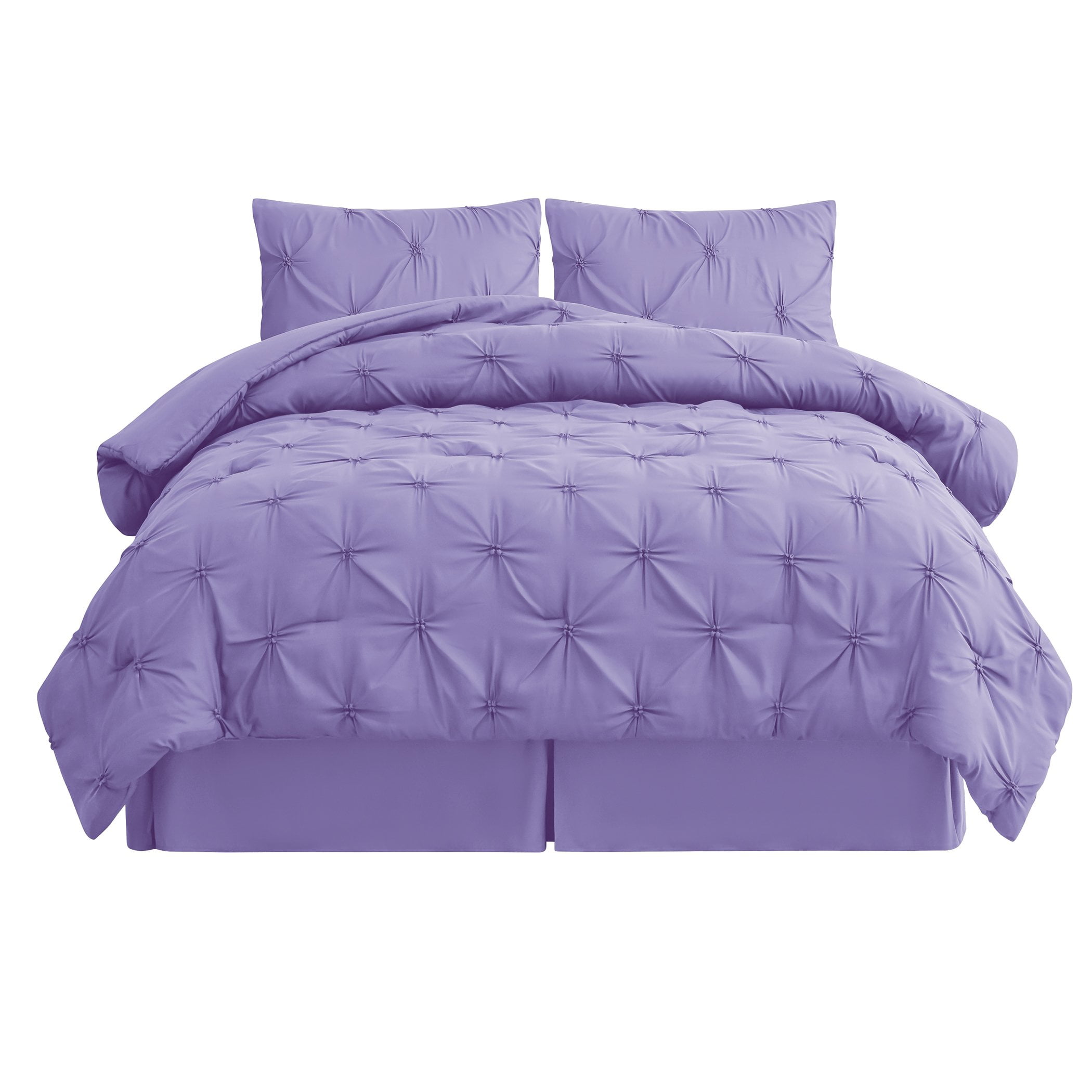 Collections Etc Classic 4-Piece Spring Pintuck Comforter Set - Walmart.com