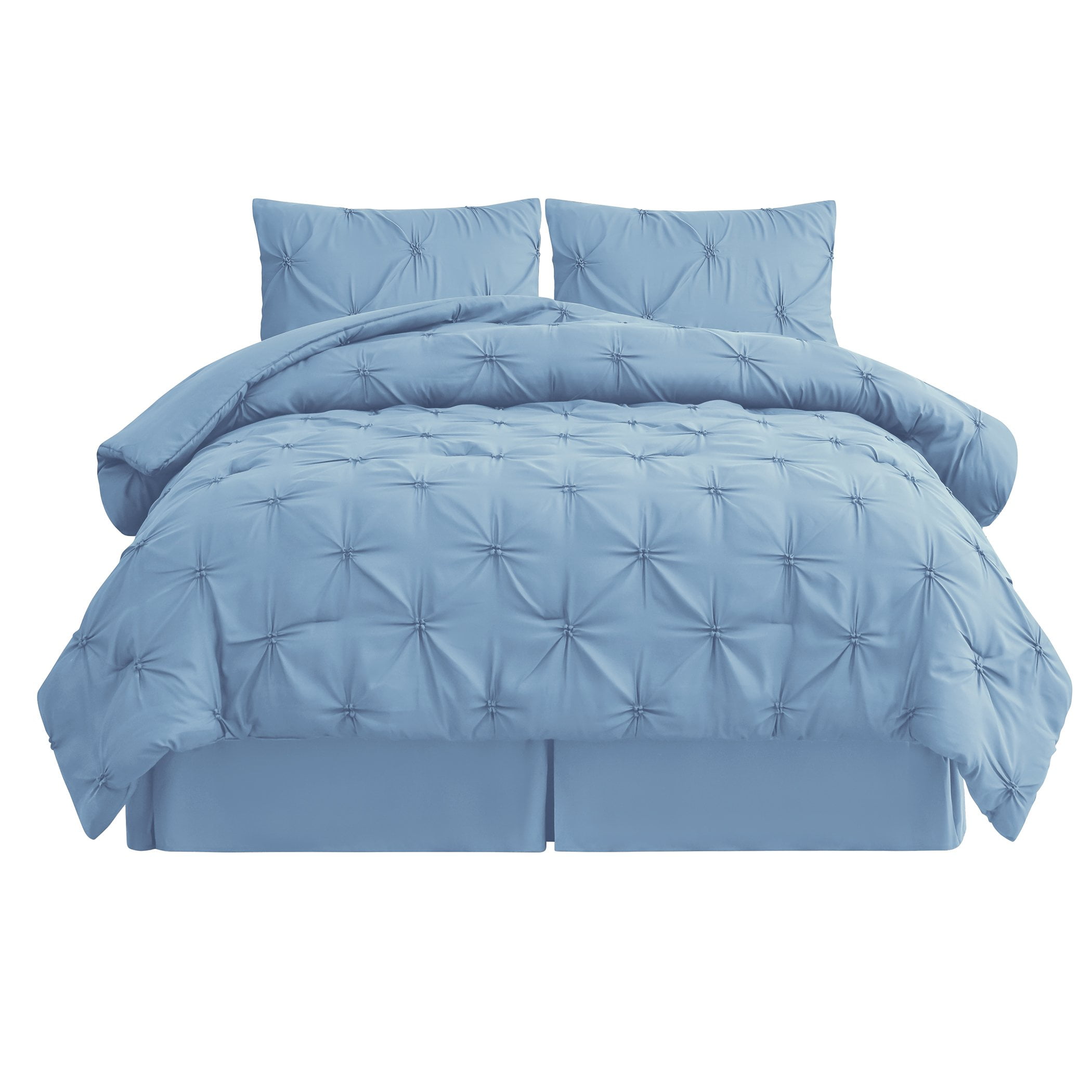 Collections Etc Classic 4-Piece Spring Pintuck Comforter Set - Walmart.com