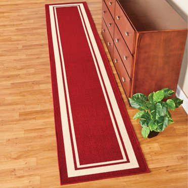 Collections Etc Elegant Jacquard Diamond Skid-Resistant Runner Rug ...