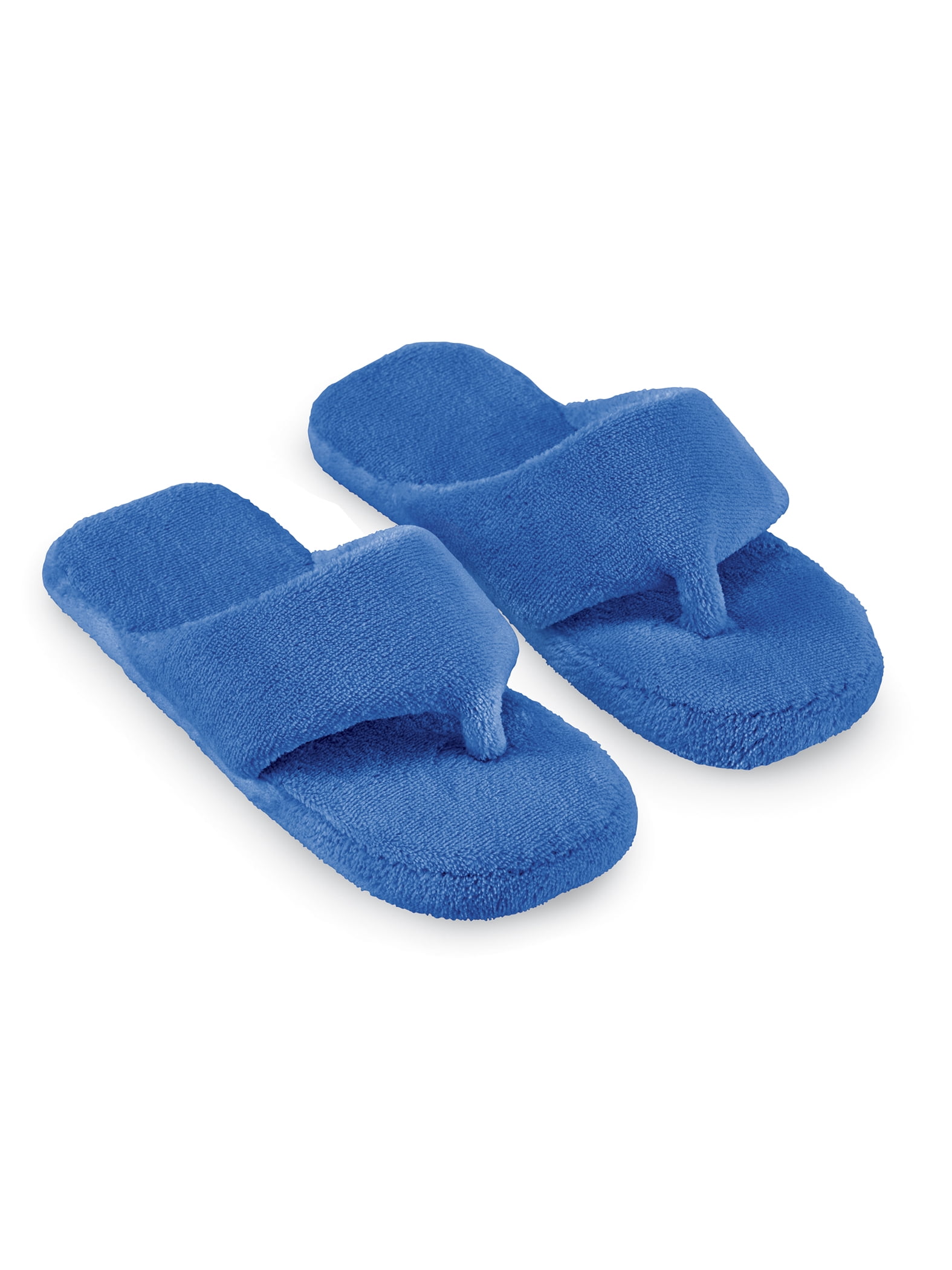 Collections Etc Classic Spa-Style Thong Terry House Slippers ...