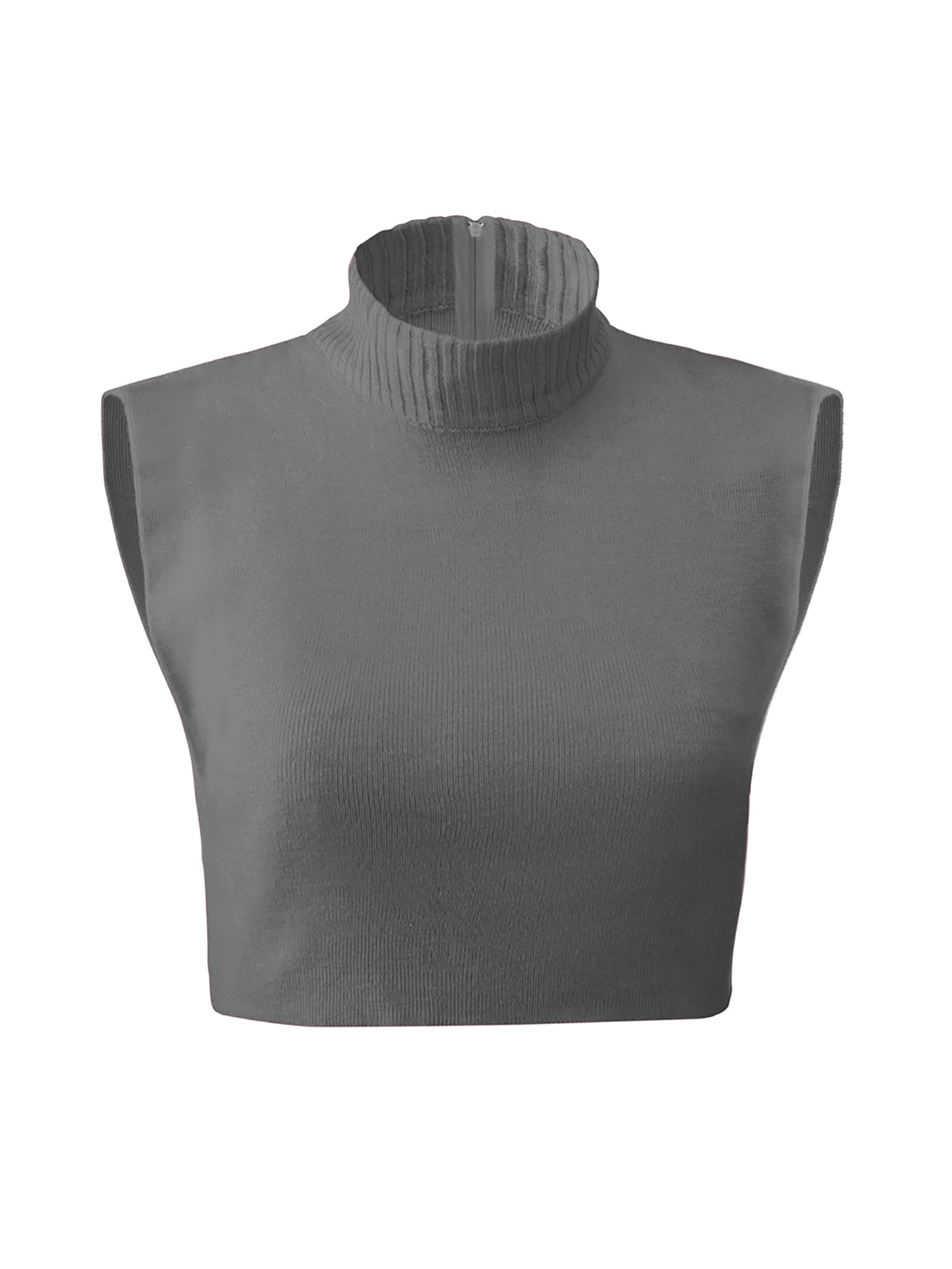 Collections Etc Collections Zippered Dickie Layer Top Grey One Size ...