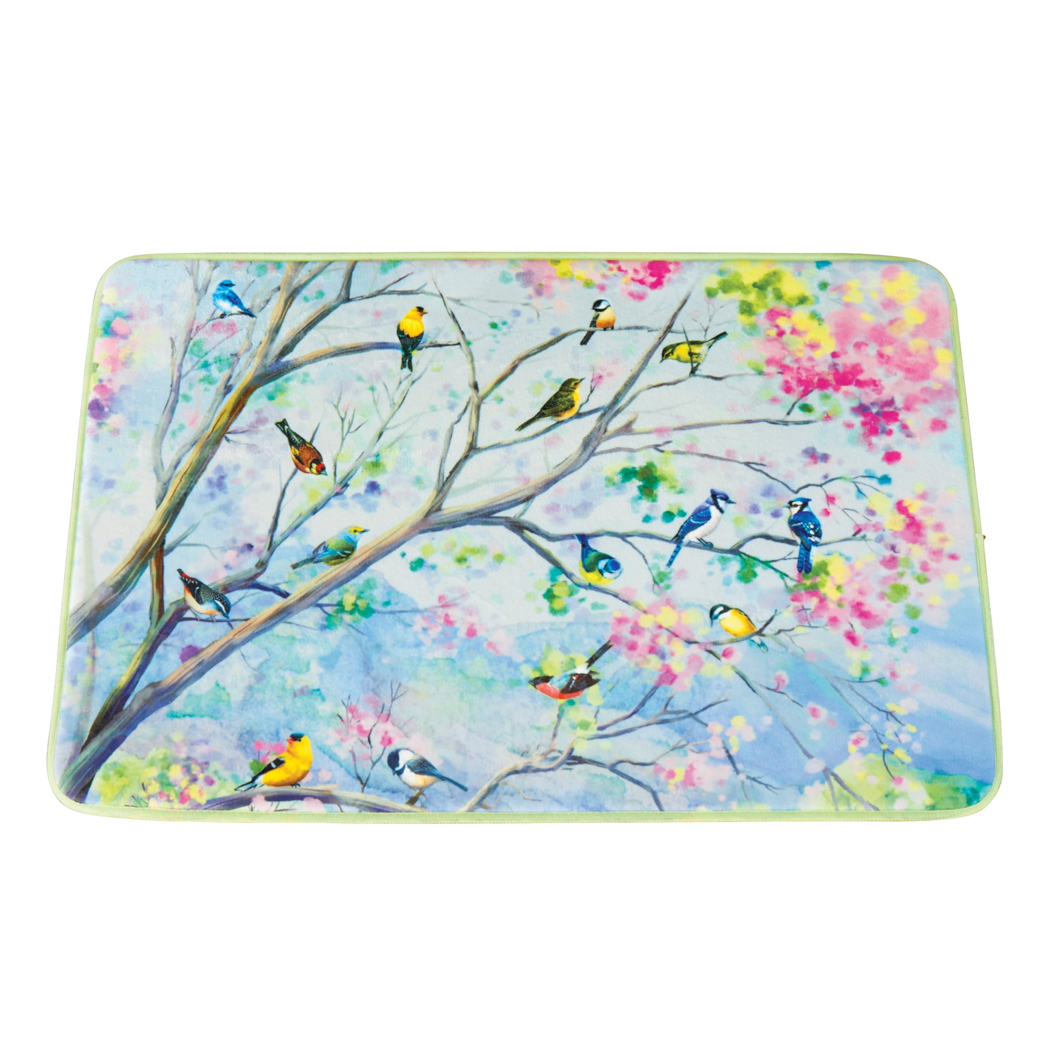 Collections Etc Colorful Birds on Branch Cushioned Math Mat - Walmart.com