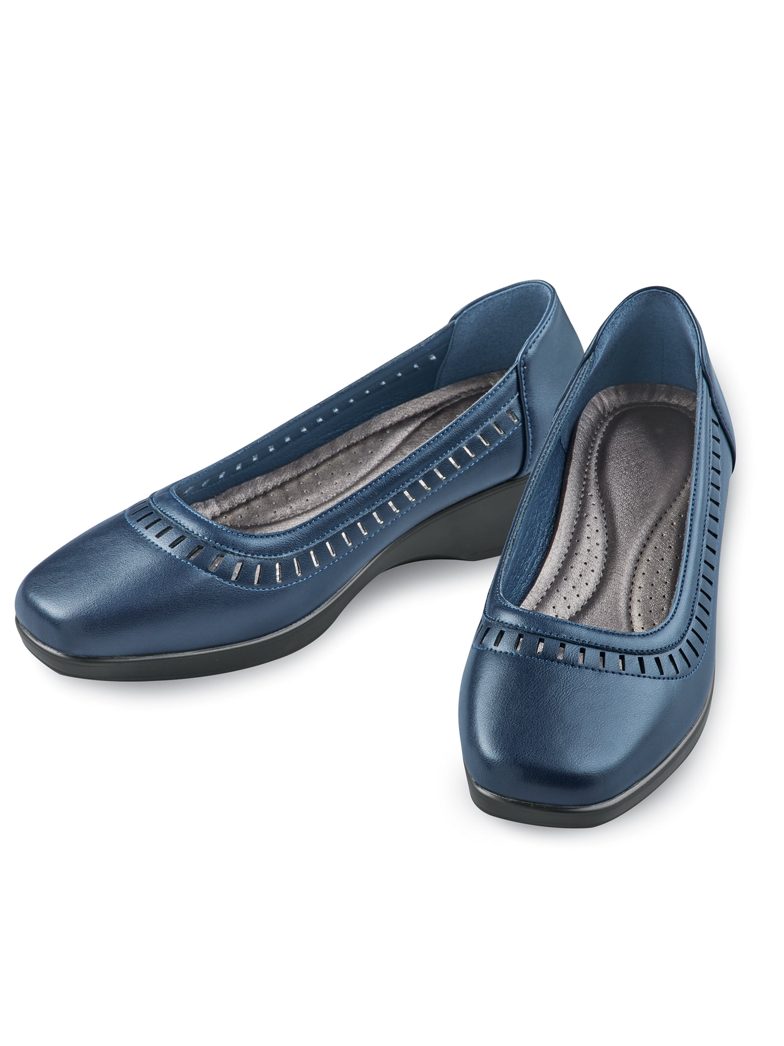 Collections Etc Comfortable Decorated Cut-Out Cushioned Insole Shoes ...