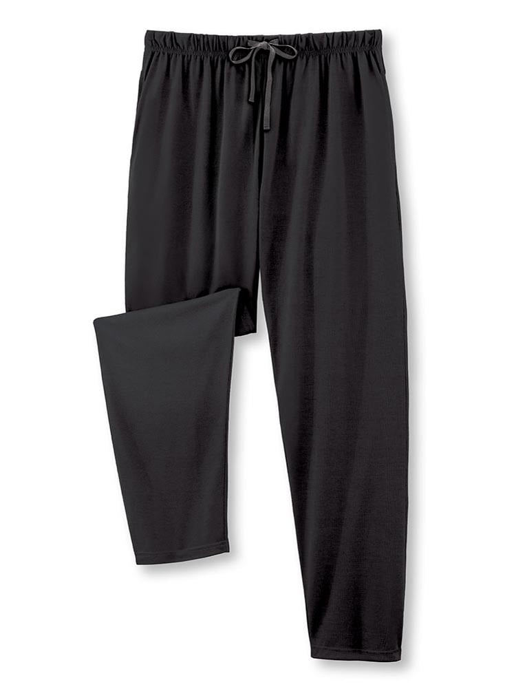 Collections Etc Comfy Knit Pants with Elastic Drawstring Waistband with ...
