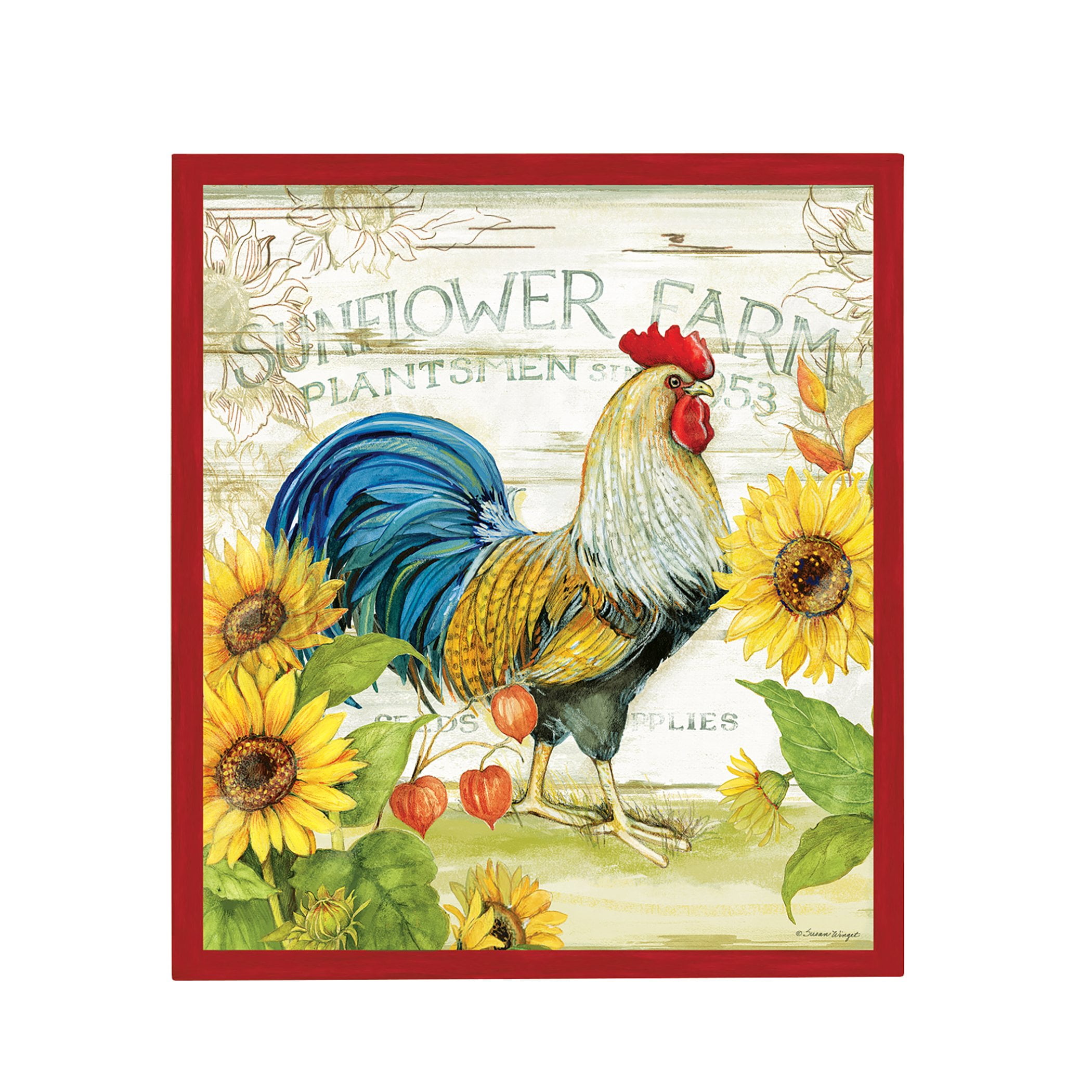 Collections Etc Country Rooster Dishwasher Magnet by Susan Winget ...
