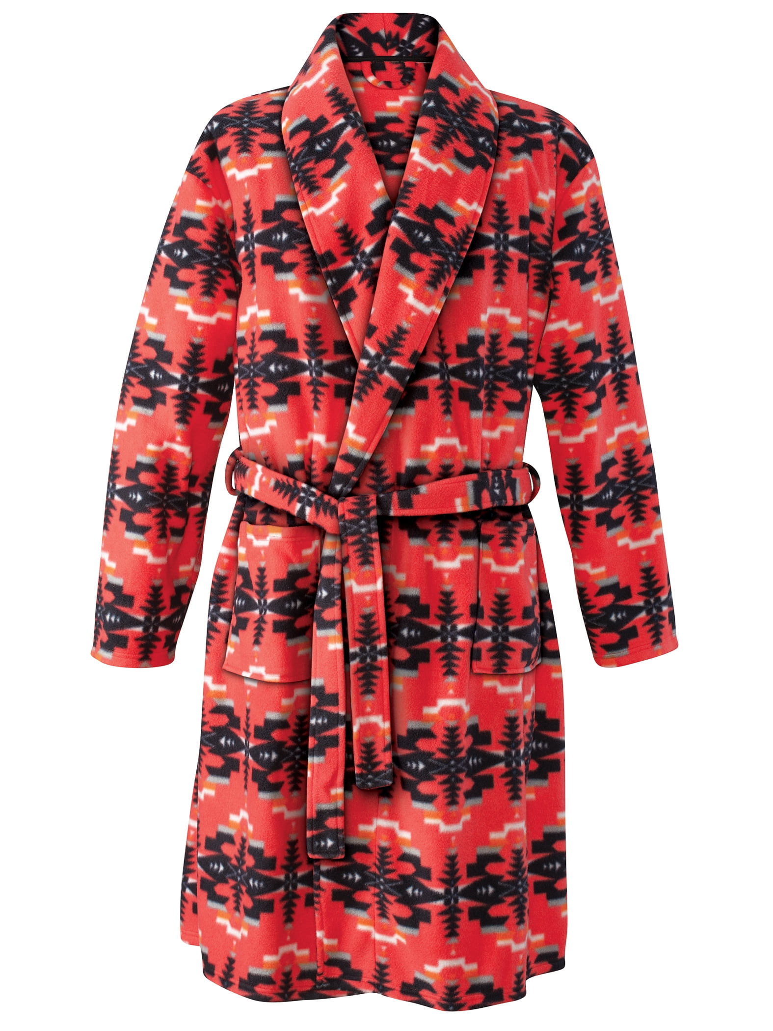 Collections Etc Cozy Aztec Design Tie-Waist Unisex Robe - Walmart.com