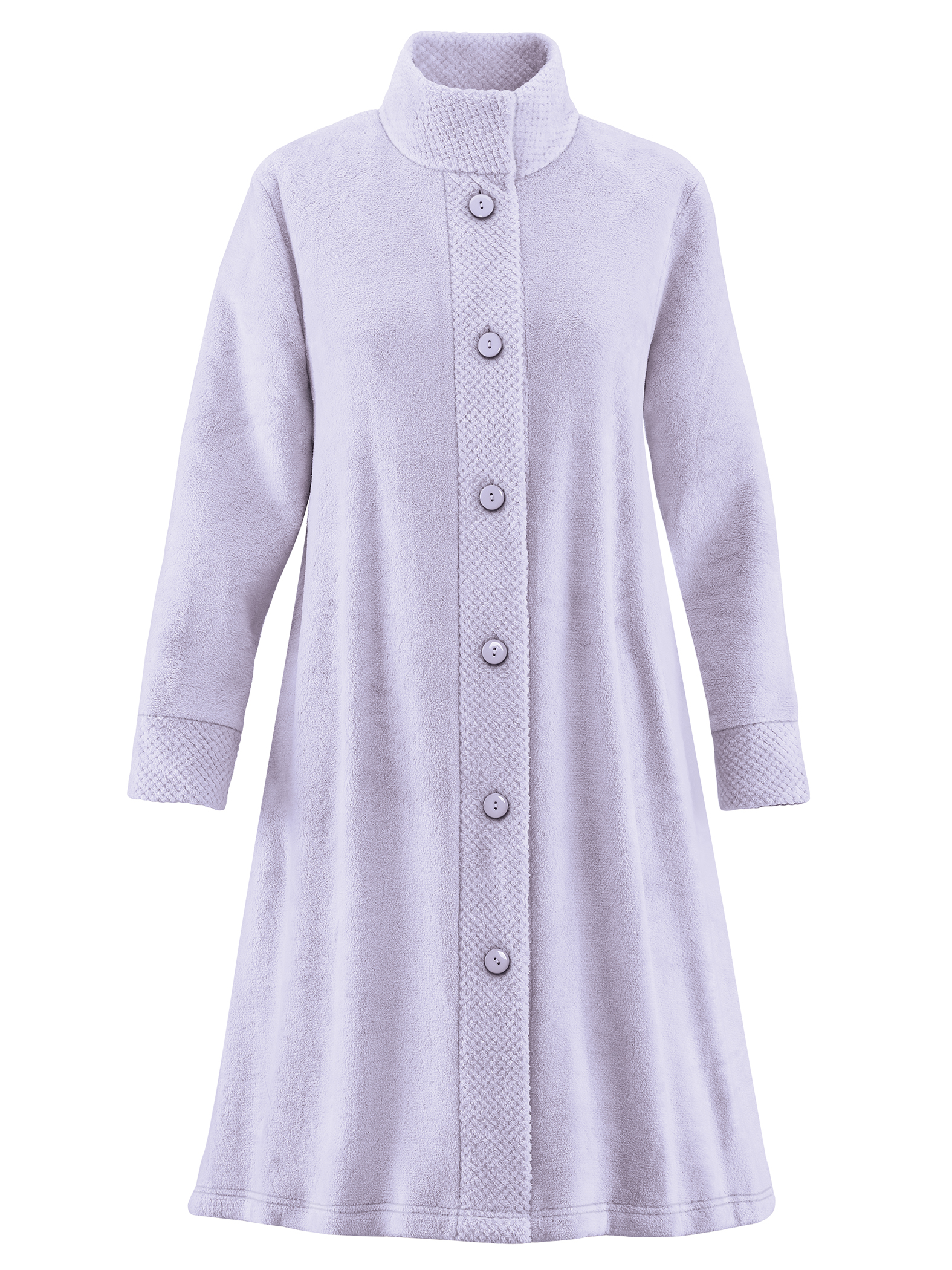 Floral lace robe with scalloped trim and satin belt 60082-BLACK ...