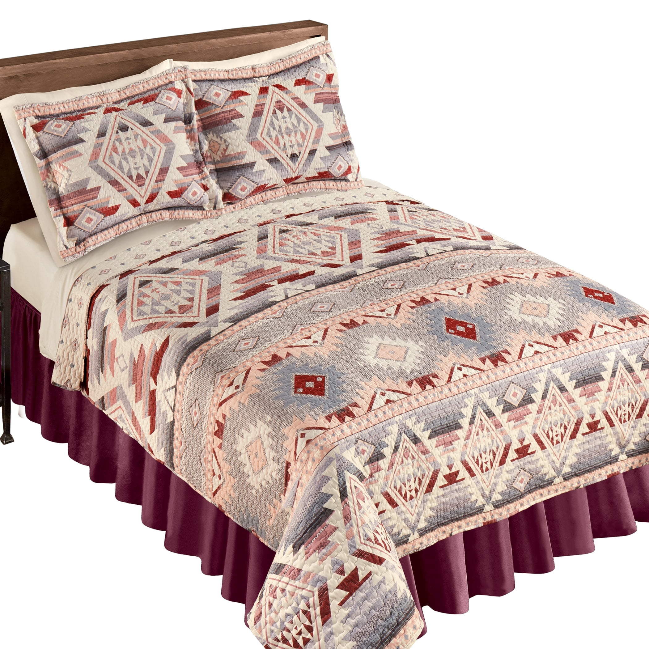 Collections Etc Cozy Reversible Muted Southwest Design Quilt - Walmart.com