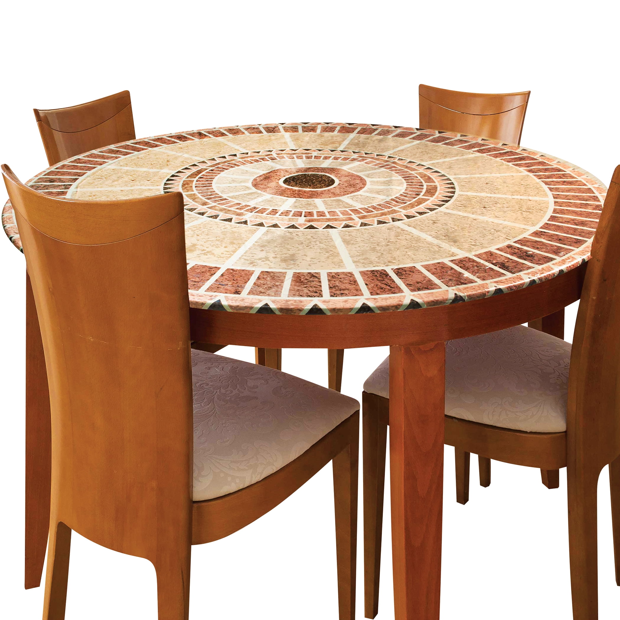 Collections Etc Waterproof Mosaic Decorative Stretch Dining Table Cover ...