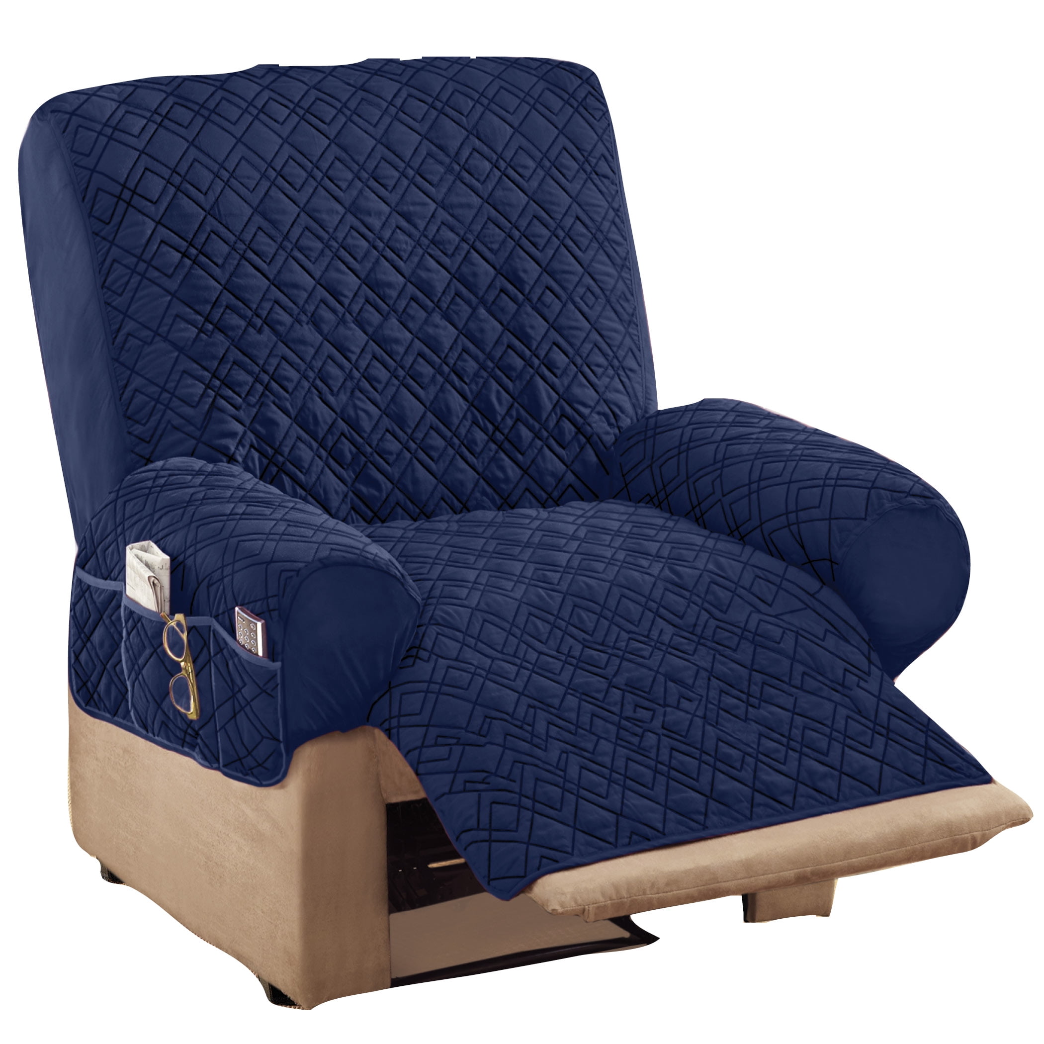 Free Shipping! Collections Etc Diamond-Shape Quilted Recliner Cover ...