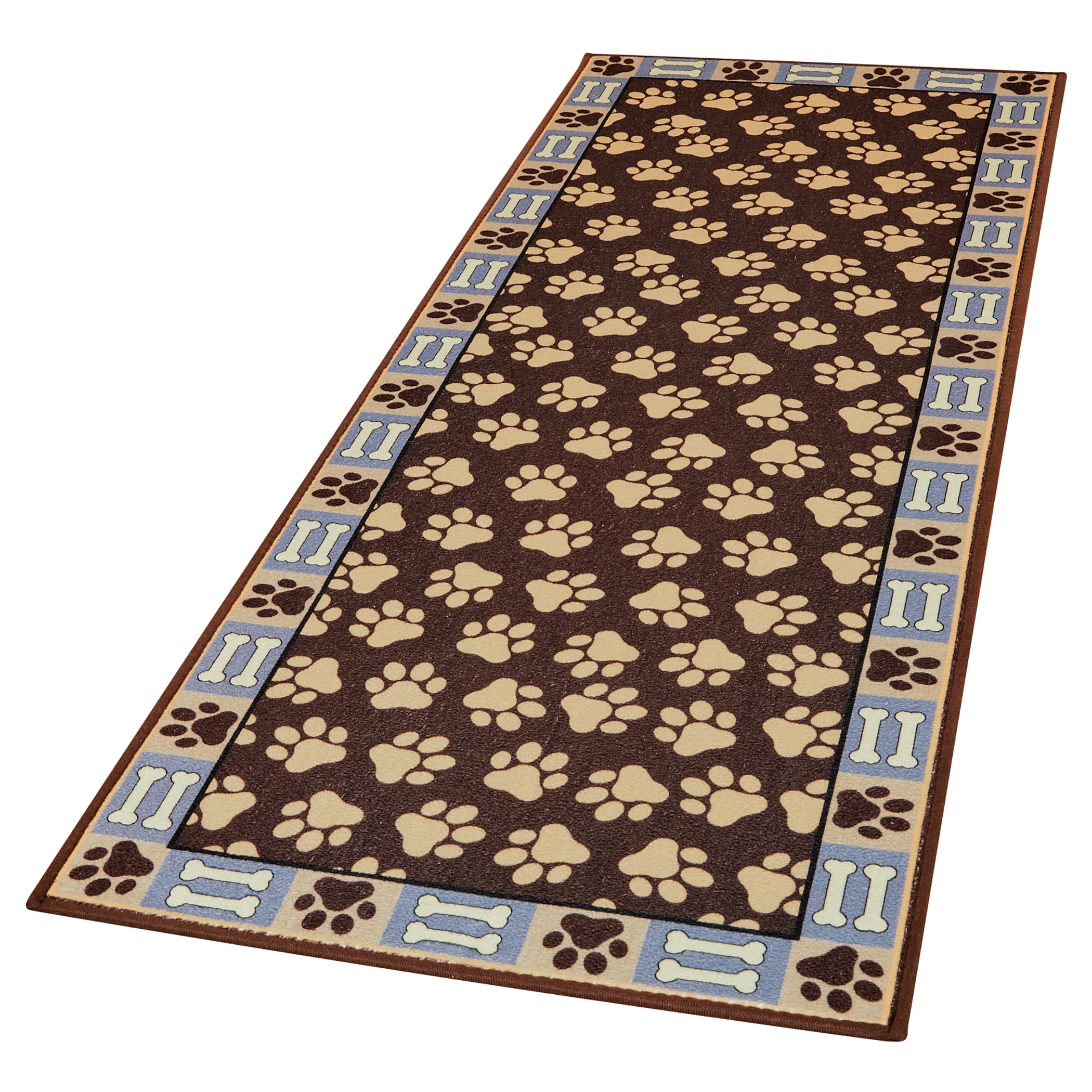 Collections Etc Dog Paw Print Skid-Resistant Floor Runner Mat - Walmart.com