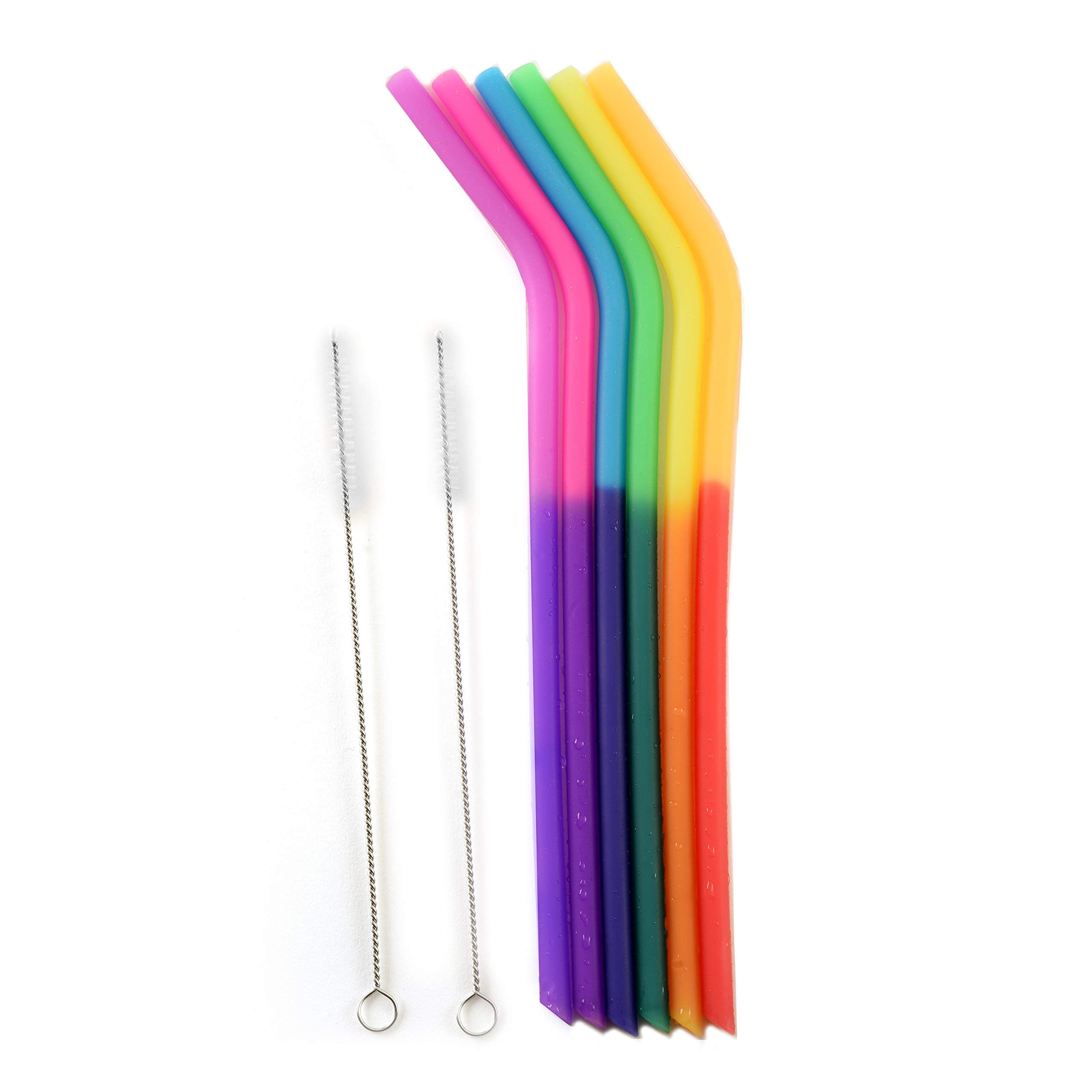Collections Etc Eco-friendly Color Changing Reusable Straws, 6ct ...