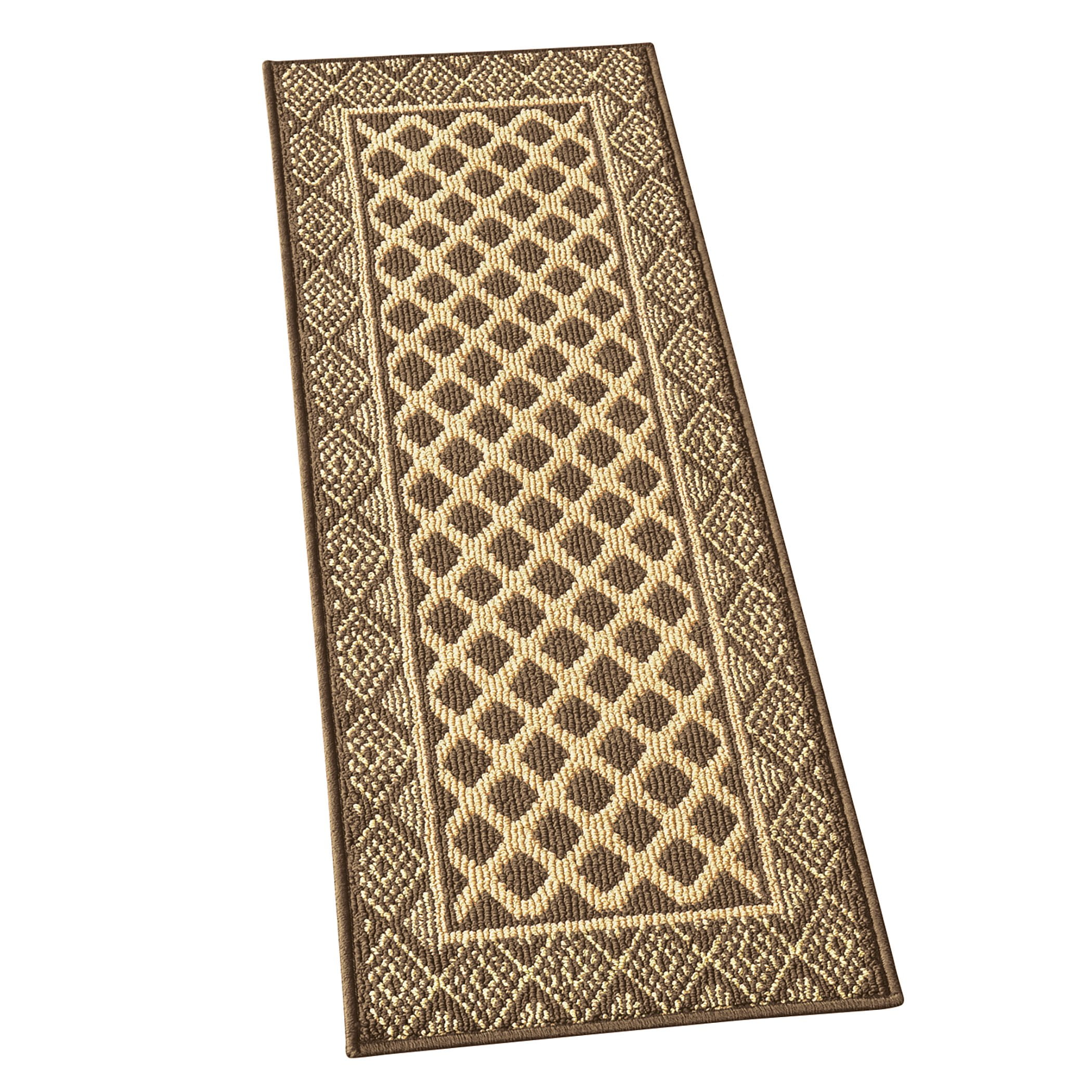 Collections Etc Elegant Jacquard Diamond Skid-Resistant Accent Rug ...