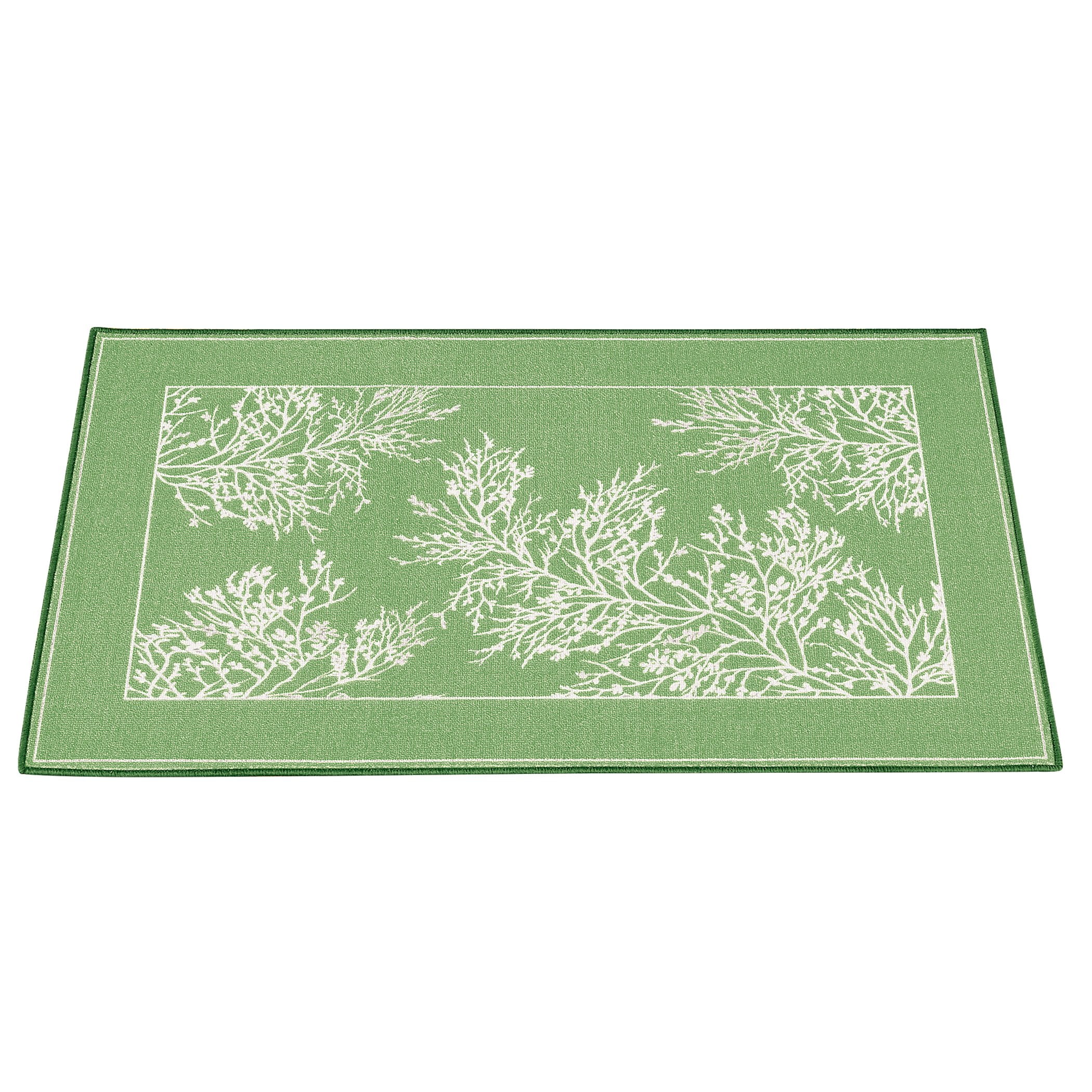 Collections Etc Elegant Leaves and Branches Accent Rugs Sage 26" x 45 ...