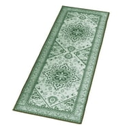 Collections Etc Siena Elegant Scrolling Leaf Design Accent Rug ...