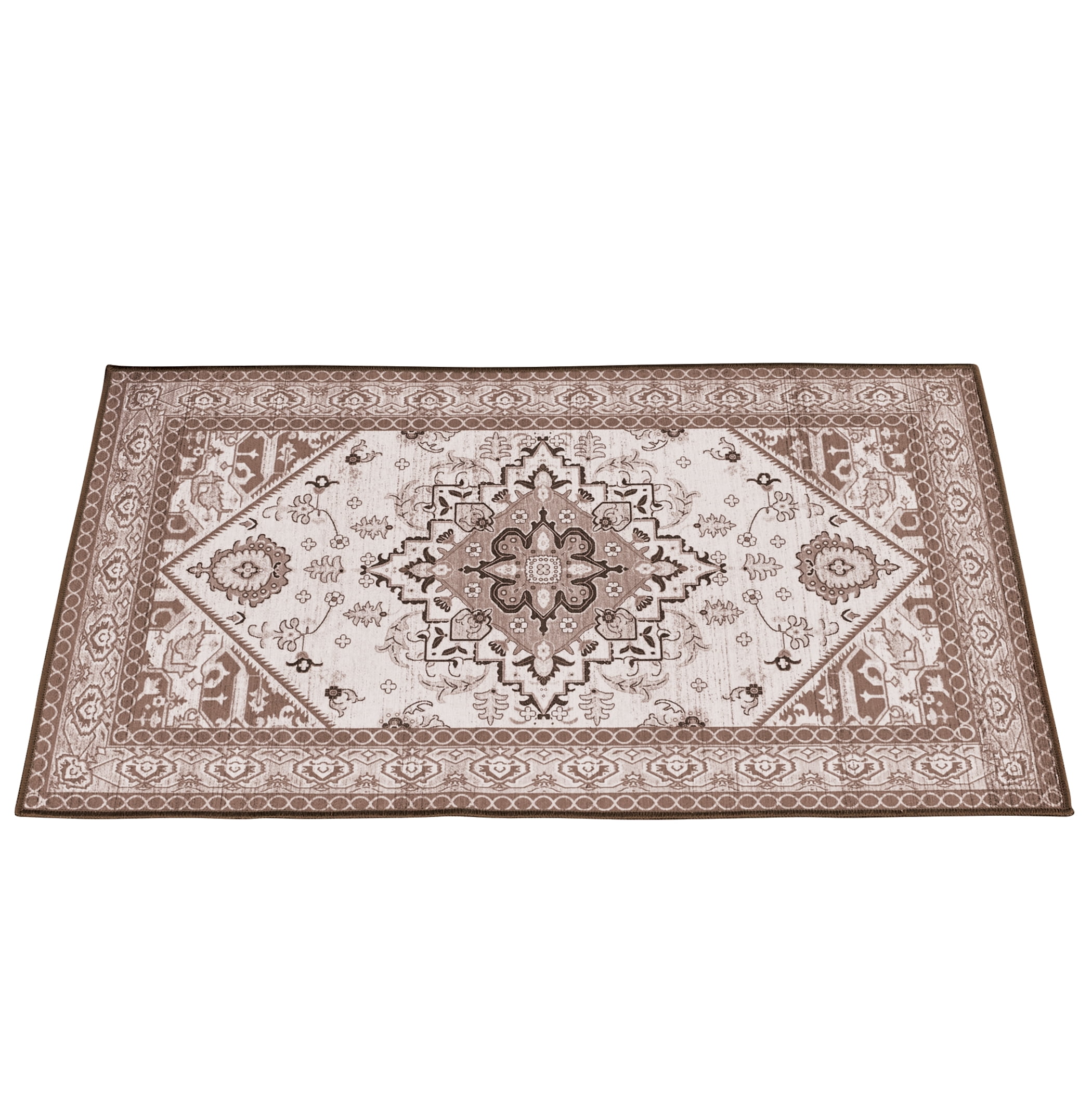 Collections Etc Elegant Medallion Durable Skid-Resistant Accent Rug ...