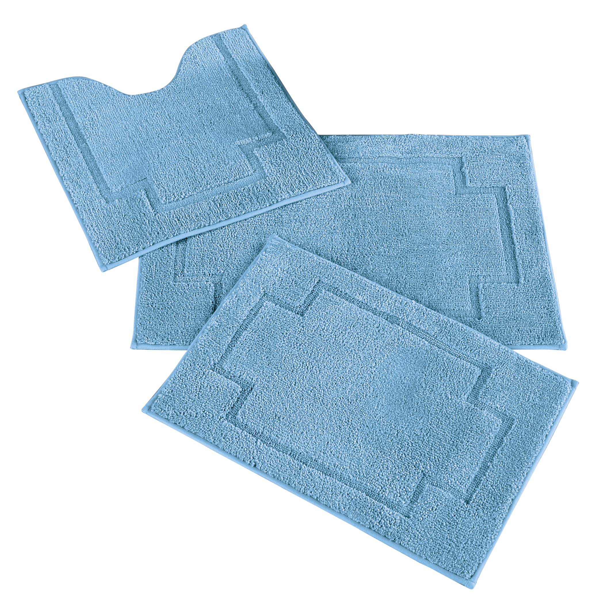Collections Etc Elegant Serene 3-Piece Non-Slip Tufted Bath Rug Set ...