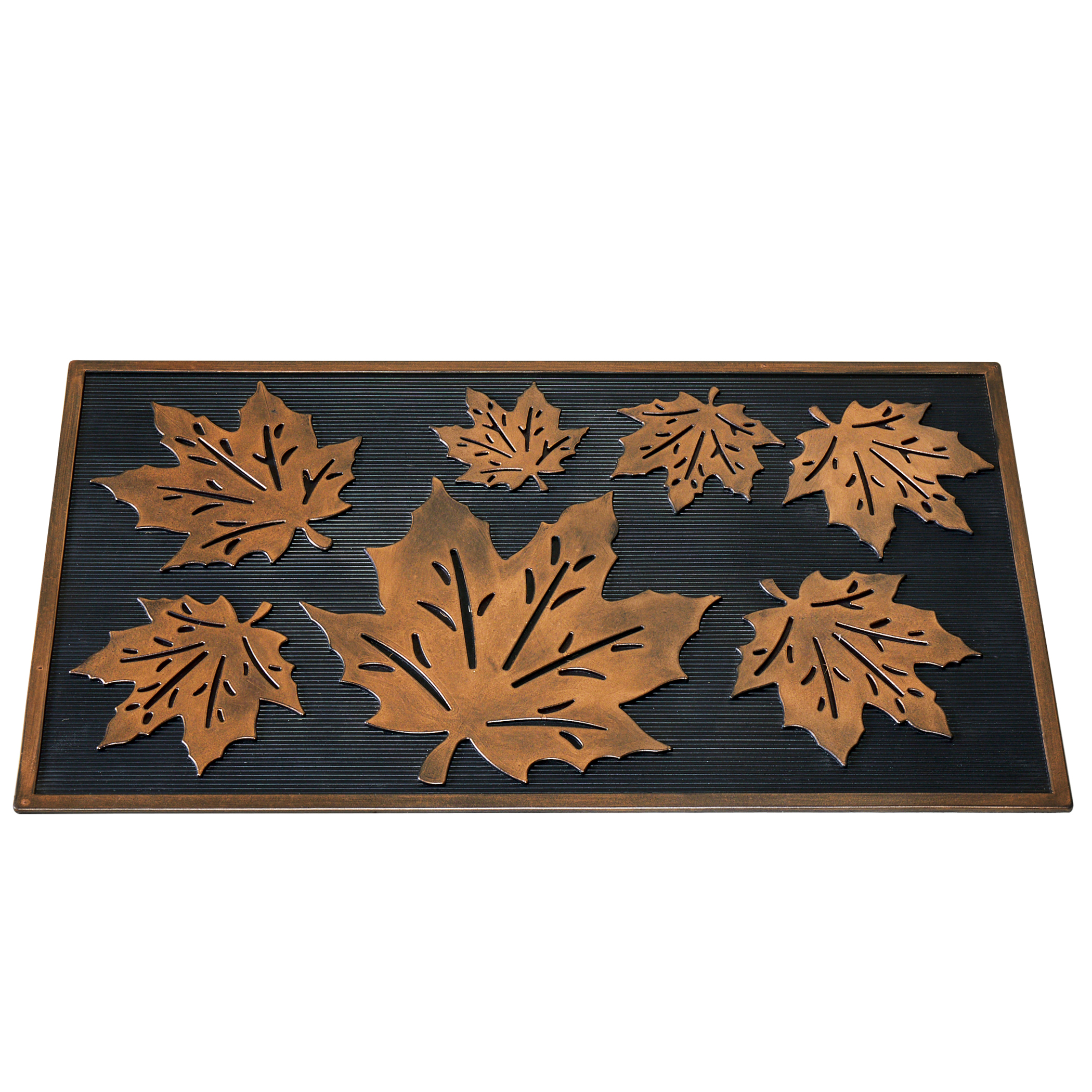 Collections Etc Embossed Bronze-Colored Finish Fall Leaf Design Door ...