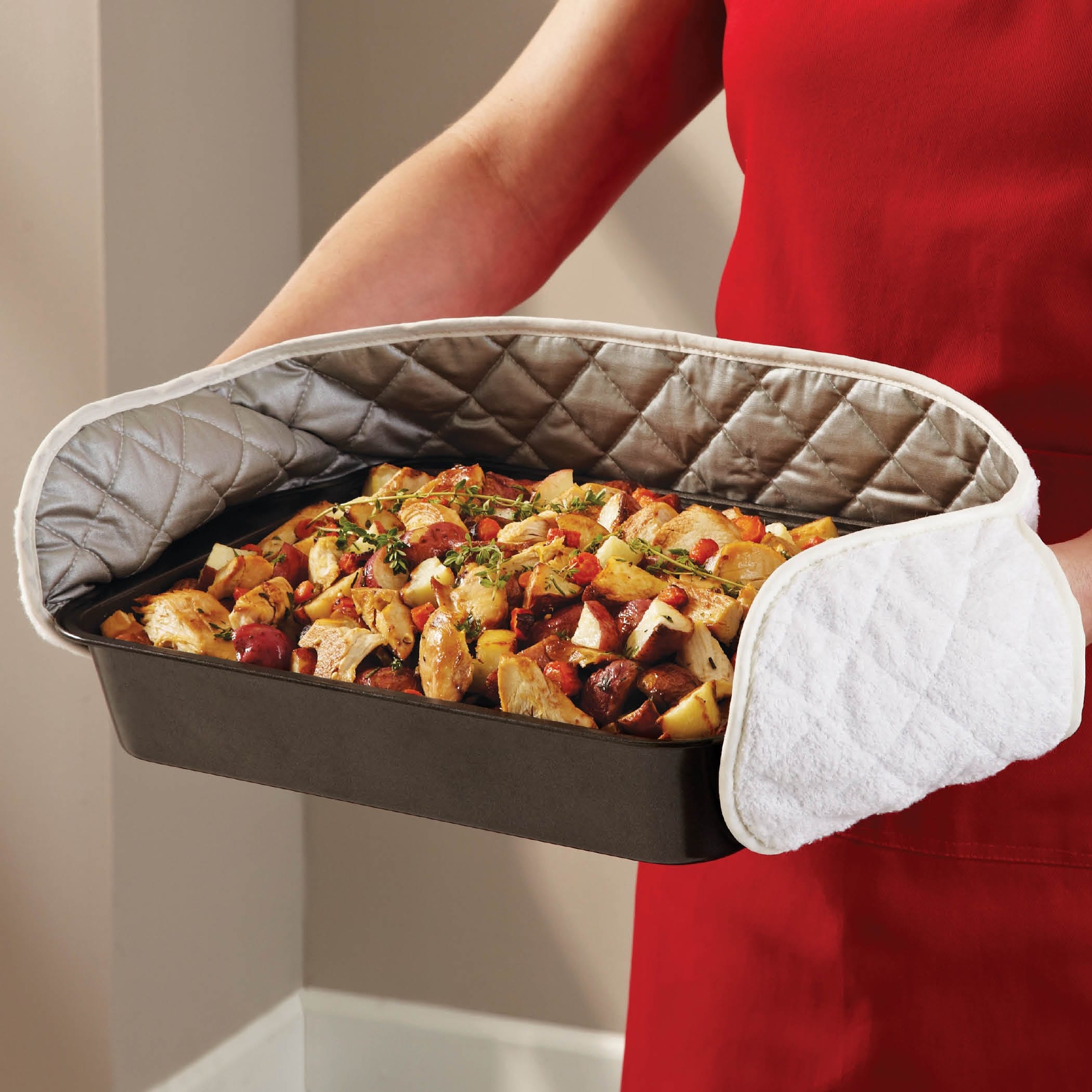 Collections Etc Grey Extra Long Kitchen Cooking Pot Holder, Heat ...