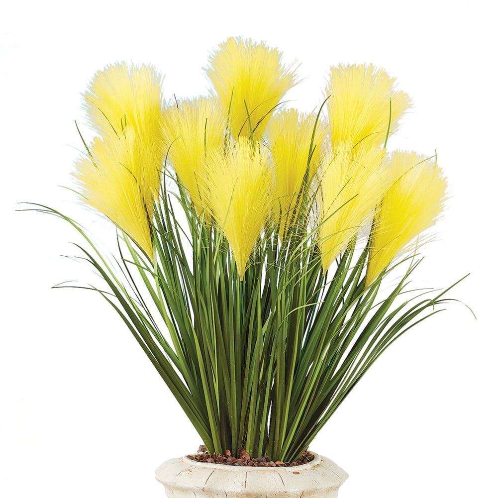 Collections Etc Faux Pampas Grass Picks - Set of 3 - Outdoor or Indoor ...