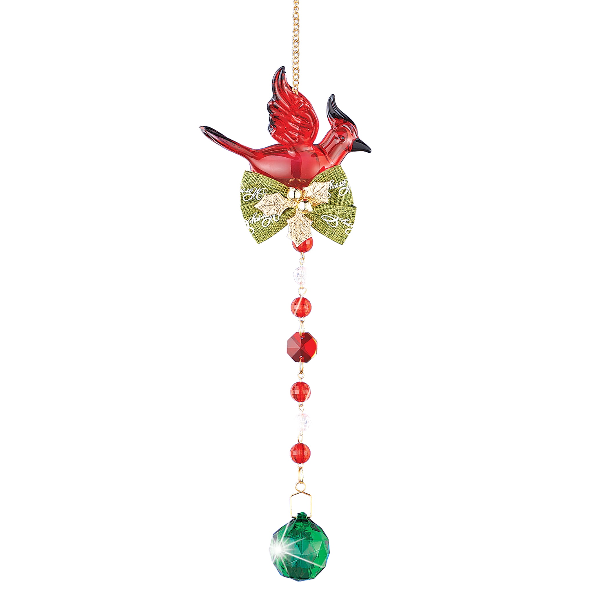 Collections Etc Festive Cardinal Crystal Hanging Suncatcher - Walmart.com
