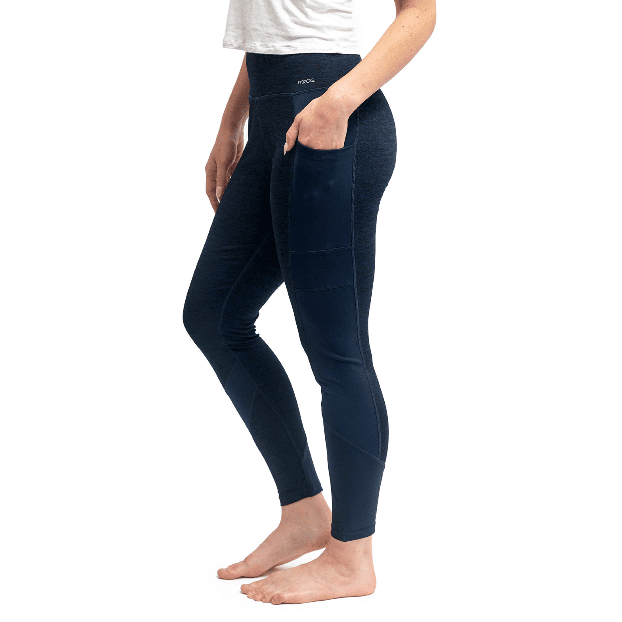 FITKICKS Crossovers Colorblocked Active Lifestyle Leggings with Pockets ...