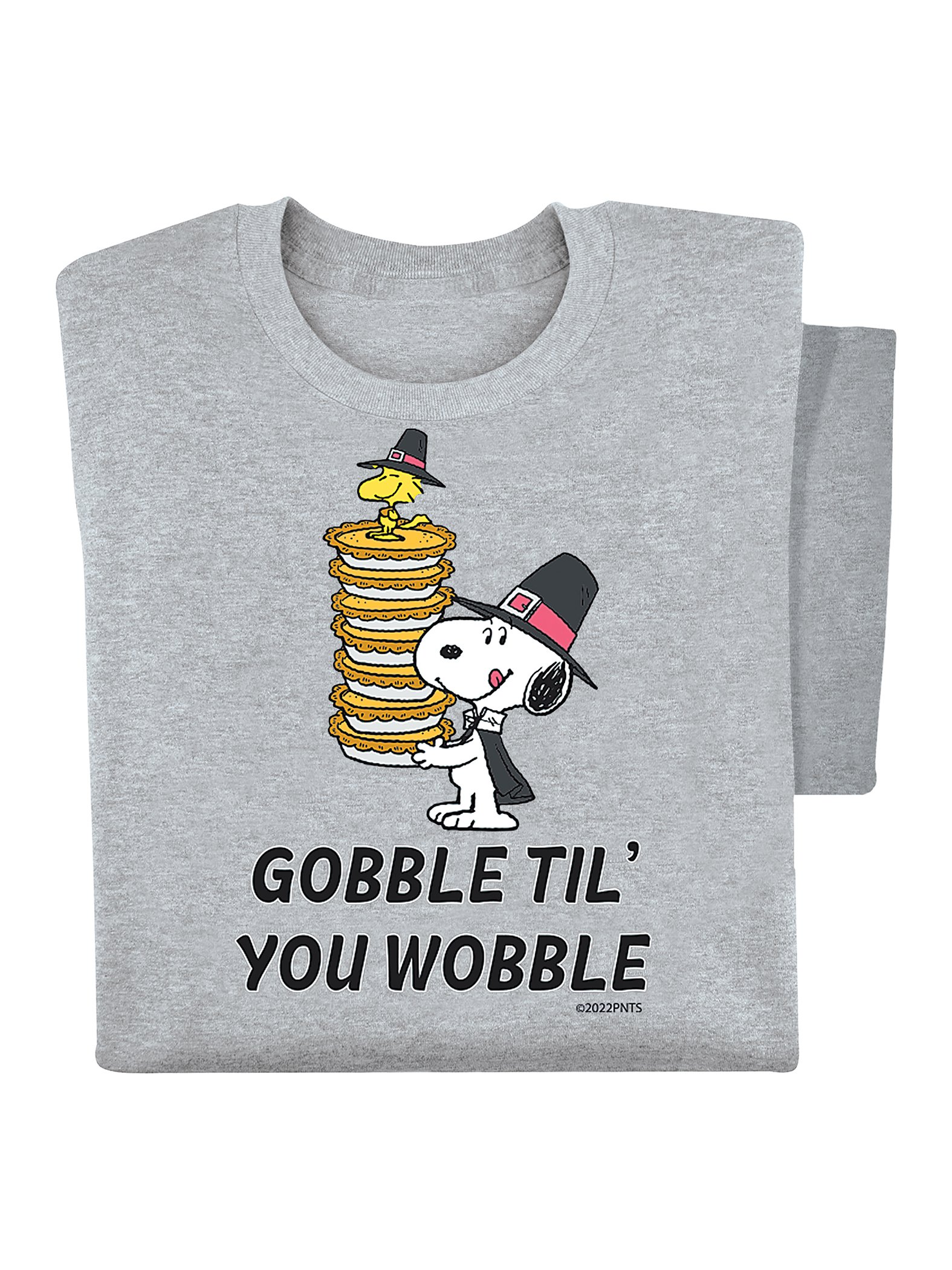 Collections Etc Gobble Til' You Wobble Thanksgiving Graphic Tee ...