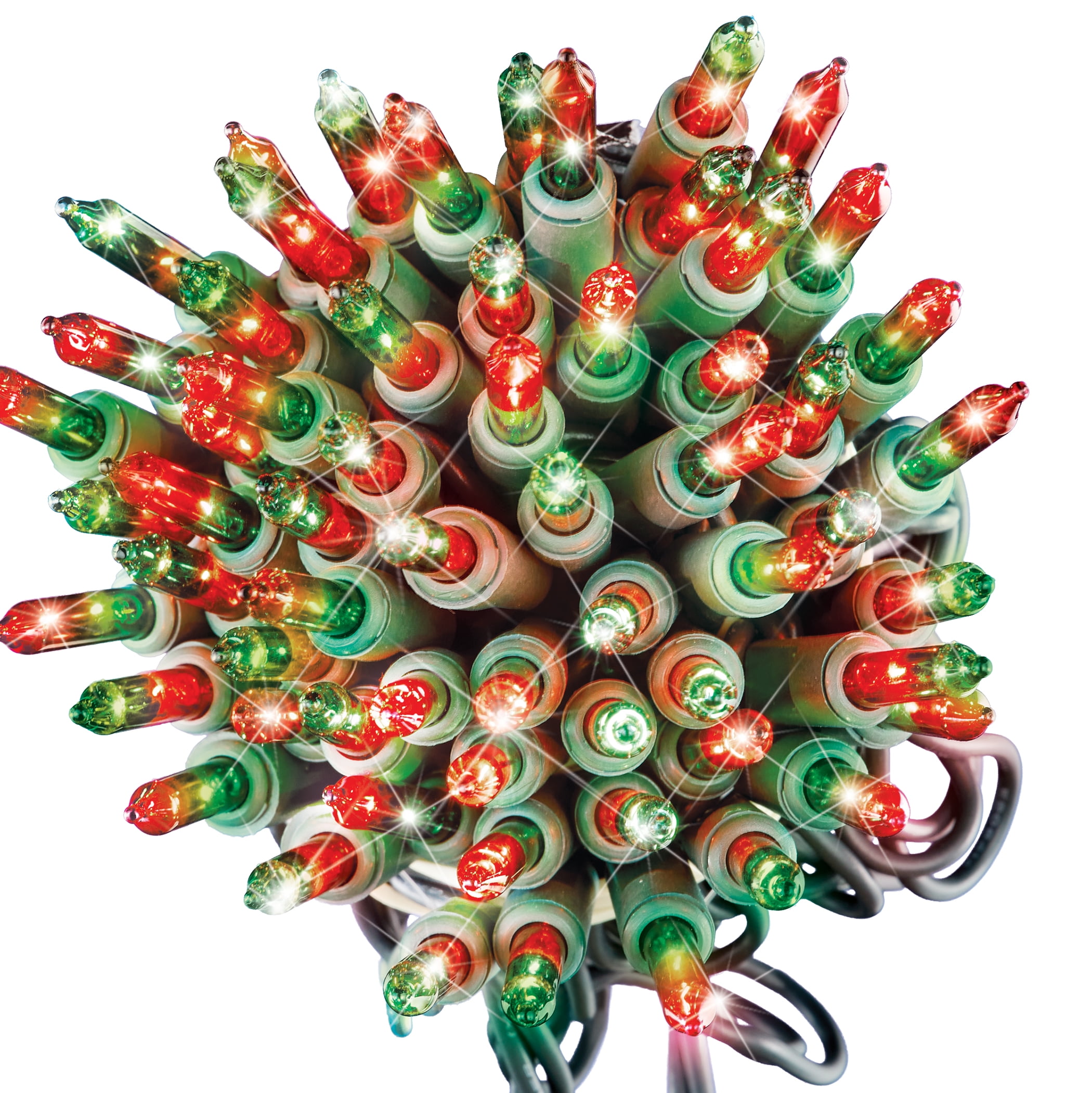 Collections Etc Half Red Half Green Holiday Light Strand, 100-bulbs NO ...